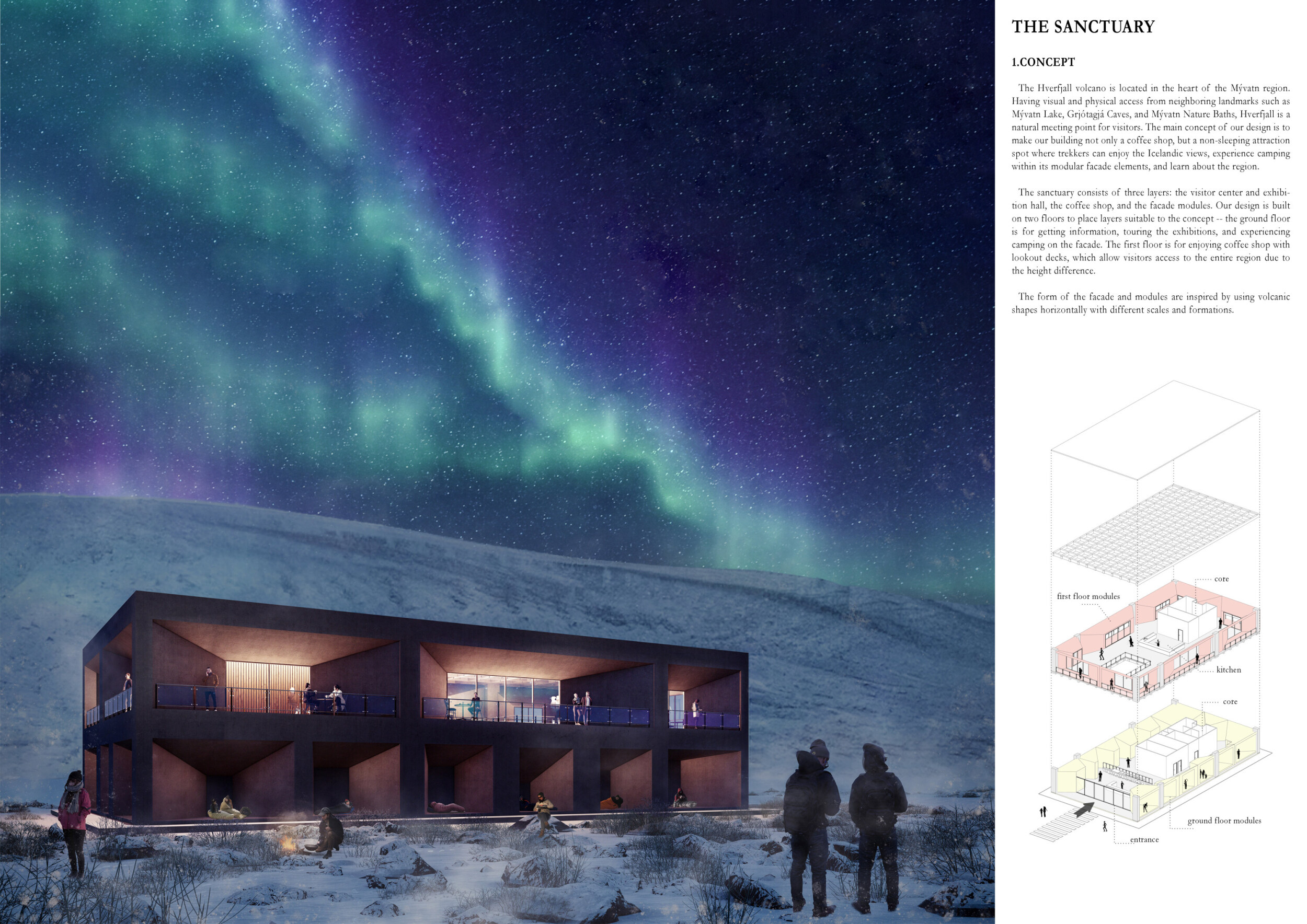 Architecture project // Volcanic Inspiration and Reinforced Concrete ...