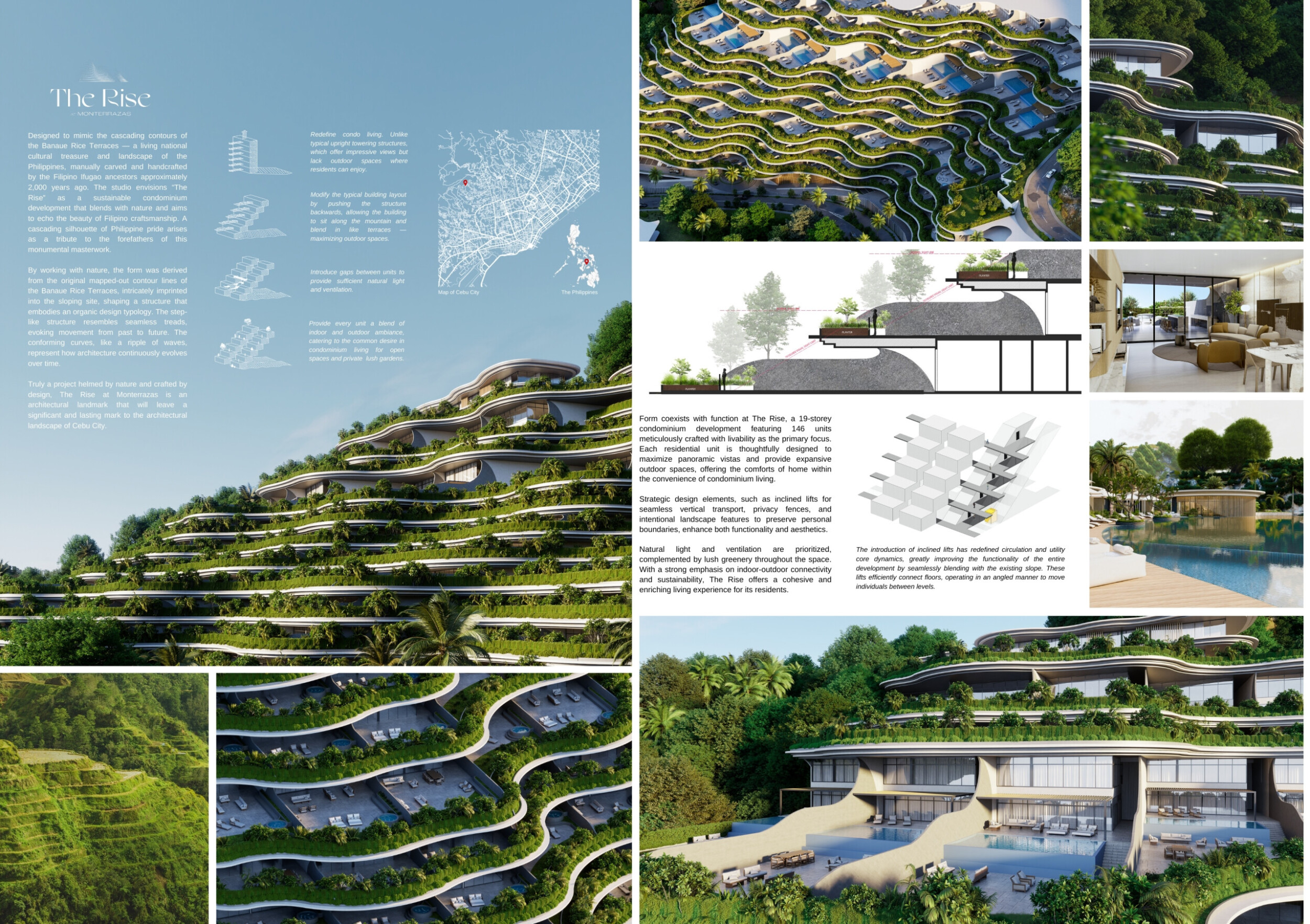 Architecture project // Cascading Terraces Featuring Local Stone and ...