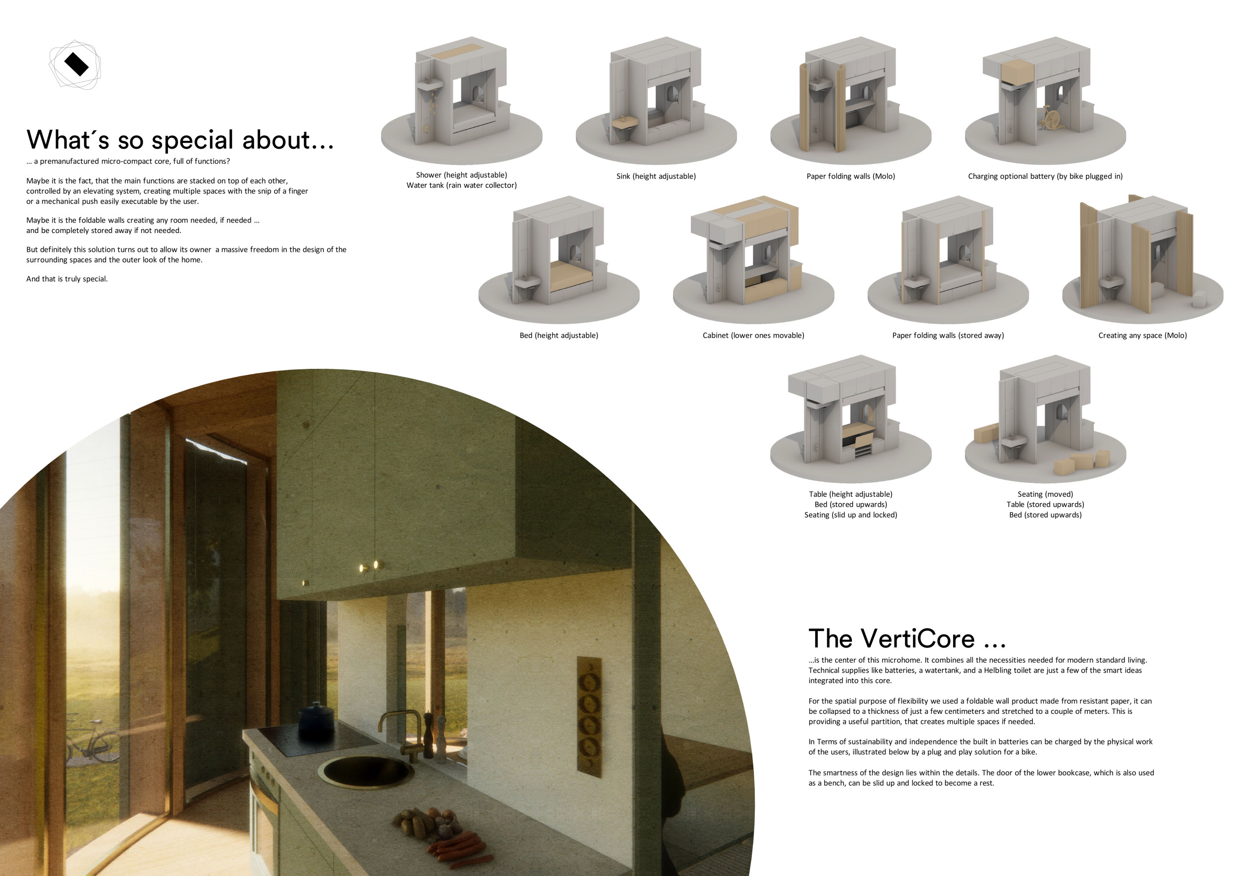 Architecture project // Foldable Paper Walls in a Height-Adjustable ...