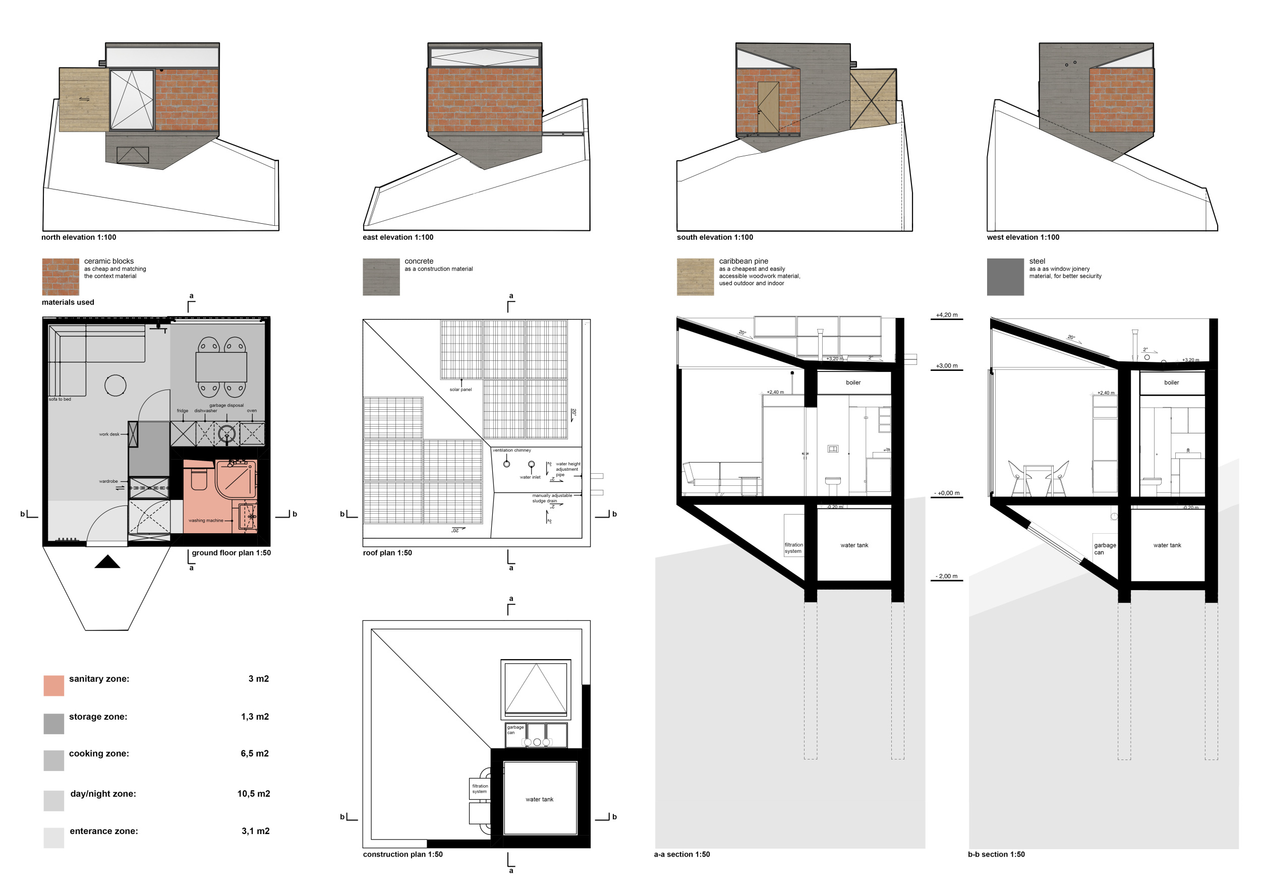 Architecture project // Elevated Windows and Core Structure in ...