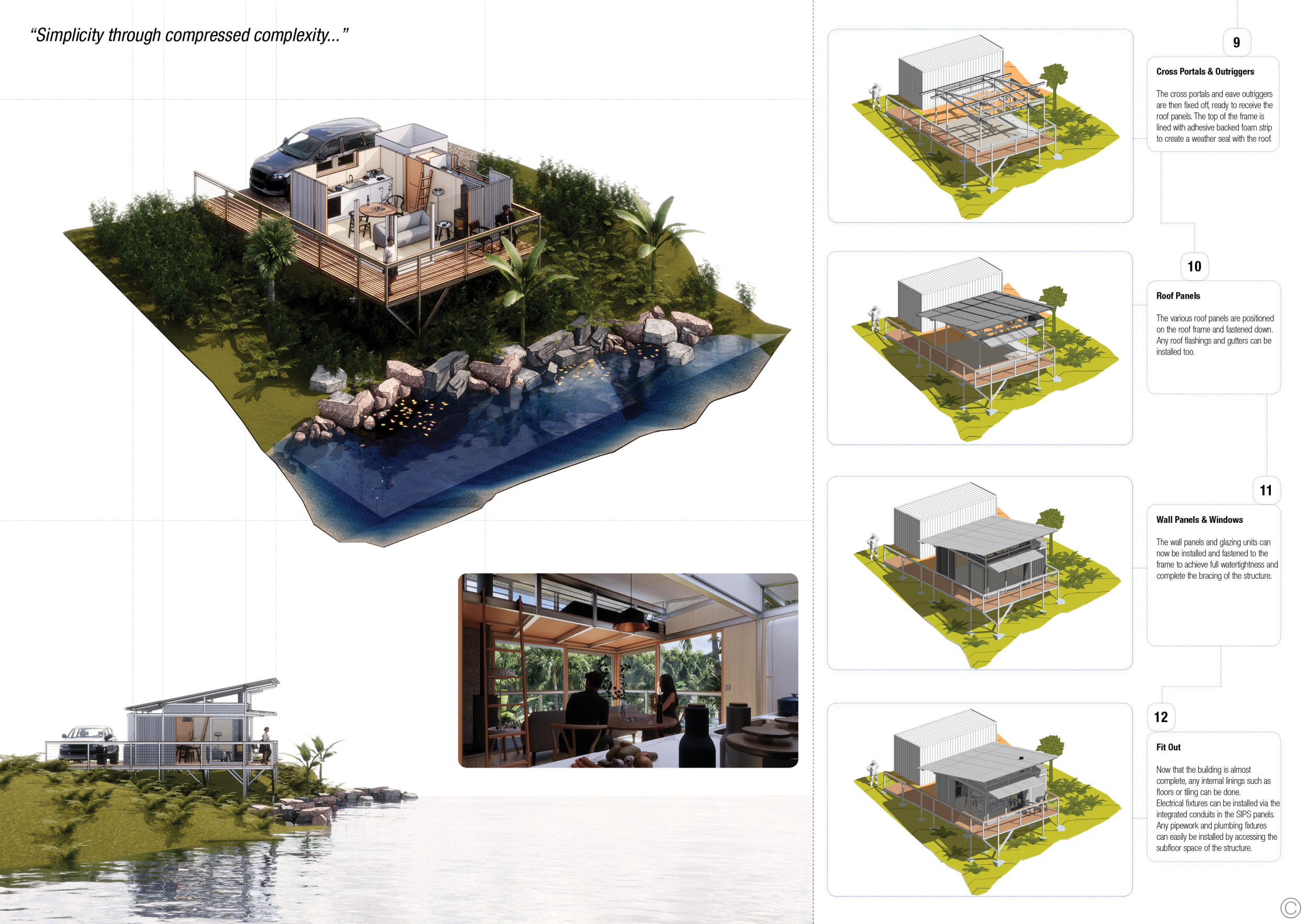 Architecture project // Charred Wooden Shingles and Structural ...