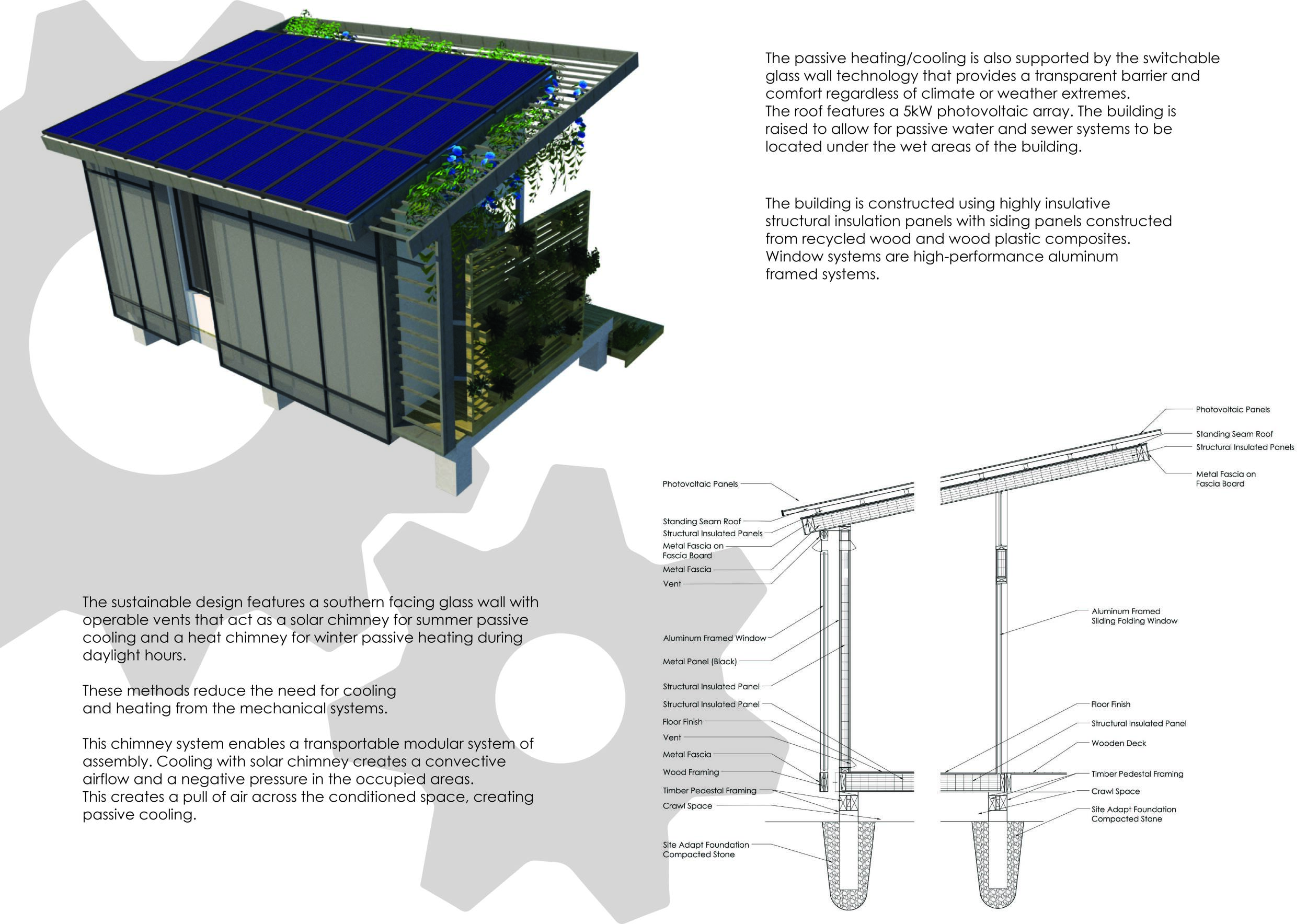 Architecture project // Solar Chimney and Recycled Wood Create ...