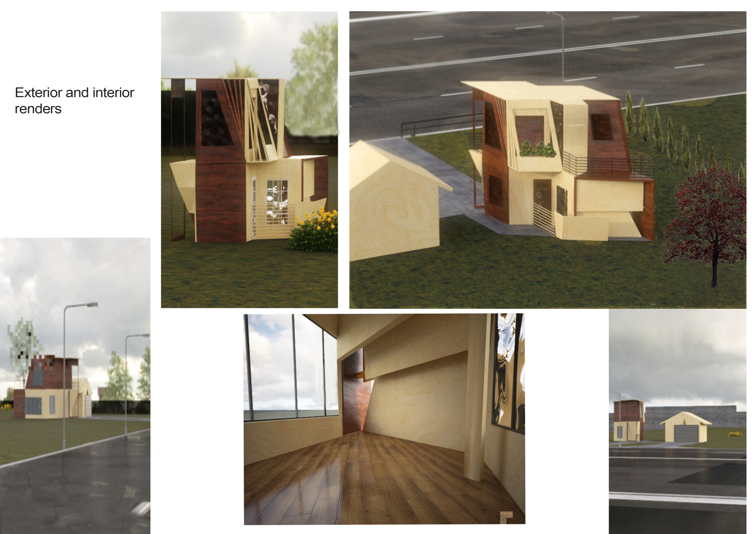 Architecture project // Sloped Wall Cabin with Local Maple and Flexible ...