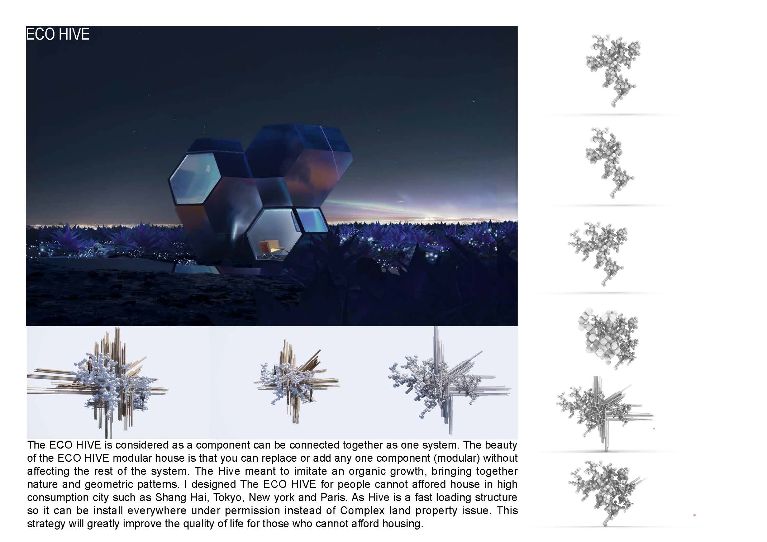 Architecture project // Modular Living Inspired by Organic Growth for ...