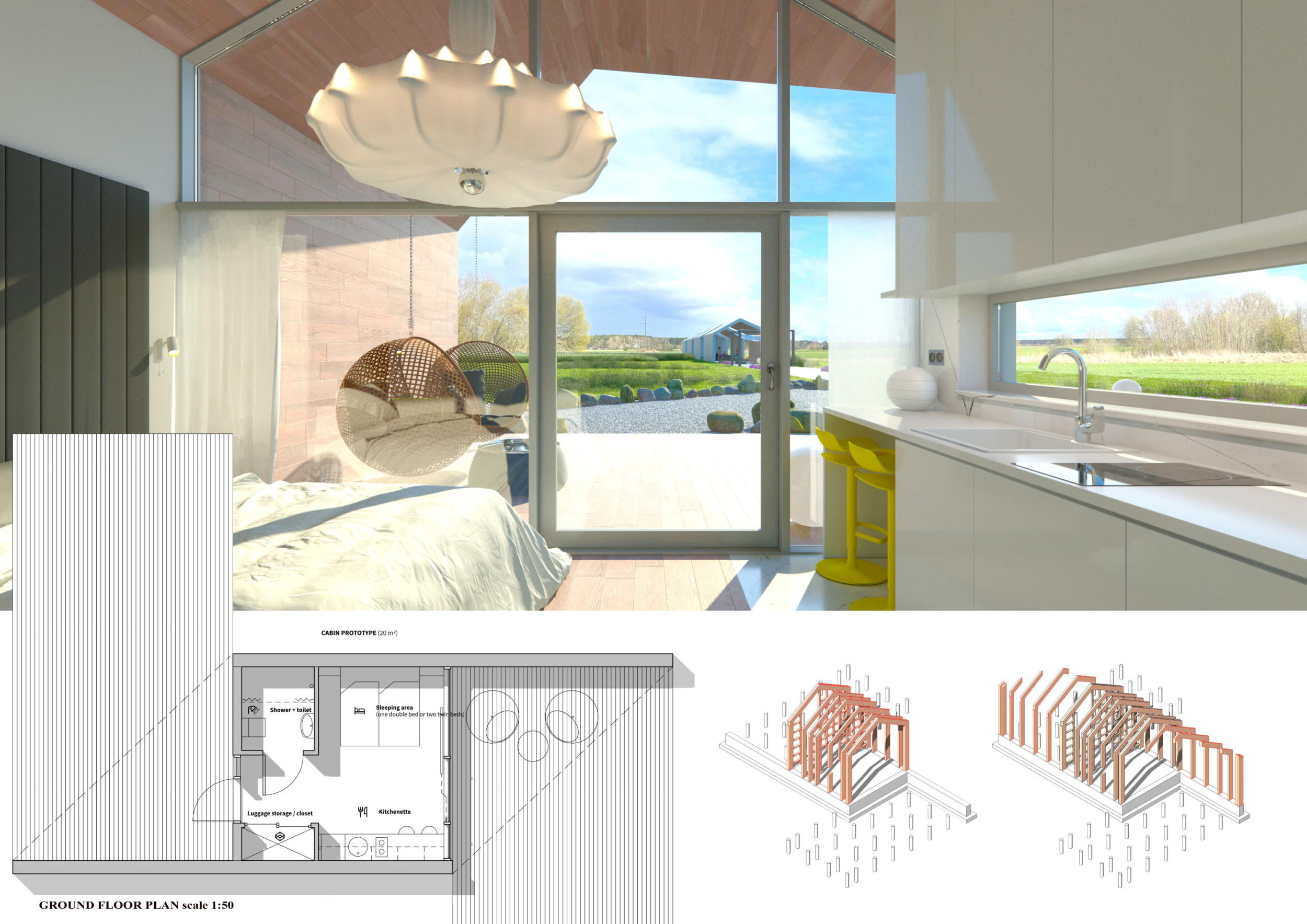 Architecture project // Compact Living with Adaptable Sleeping Options ...