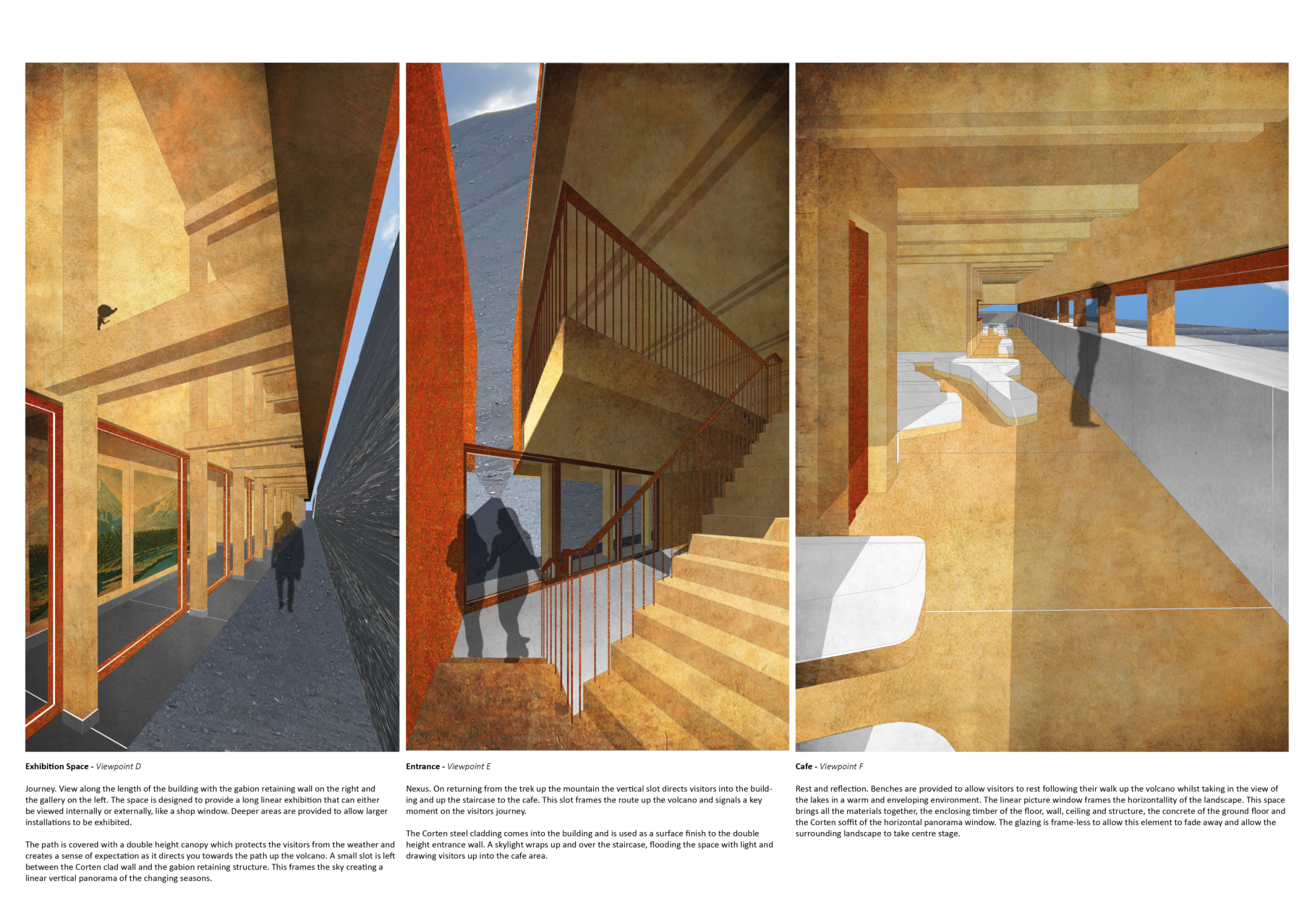 Architecture project // Reclaimed Concrete Gabions Framing Viewpoints ...