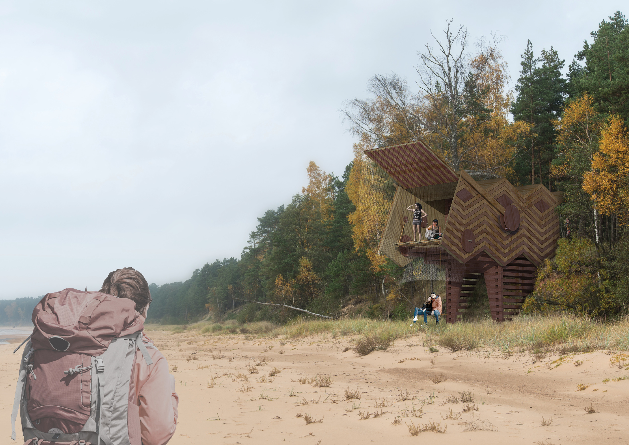 Architecture project // Parametric Timber Cabins with Herringbone ...
