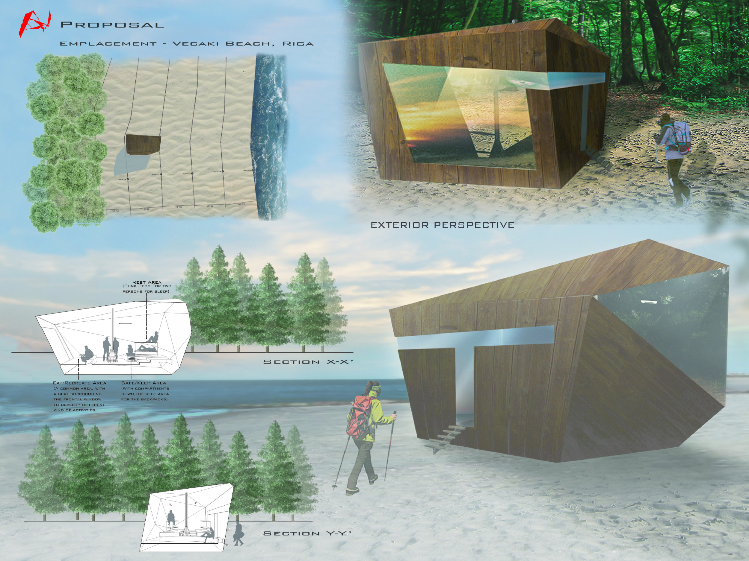 Architecture project // Triangular Cabin Featuring Charred Wooden ...