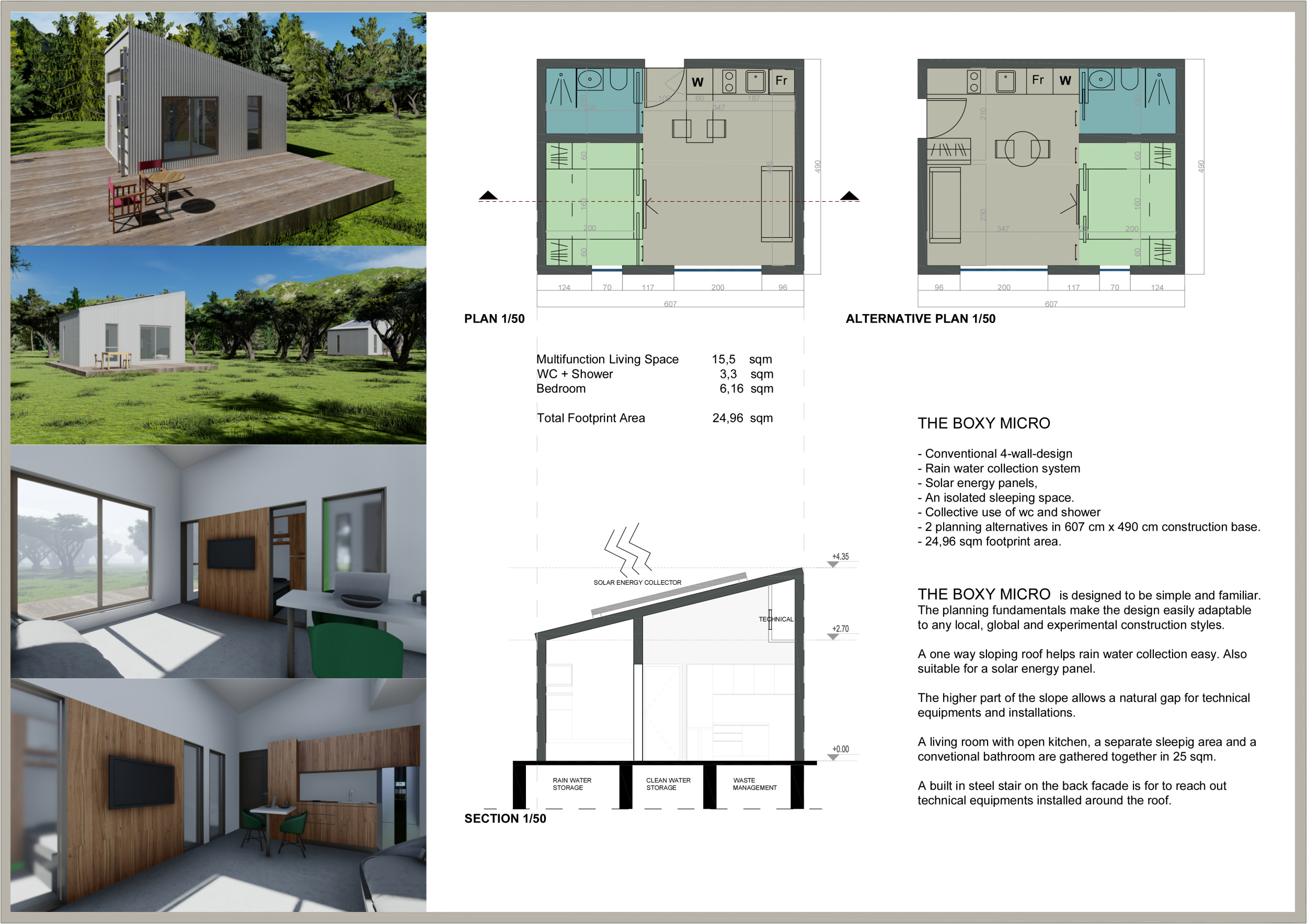 Architecture project // Solar Panel Glass Ceiling in Compact Micro ...