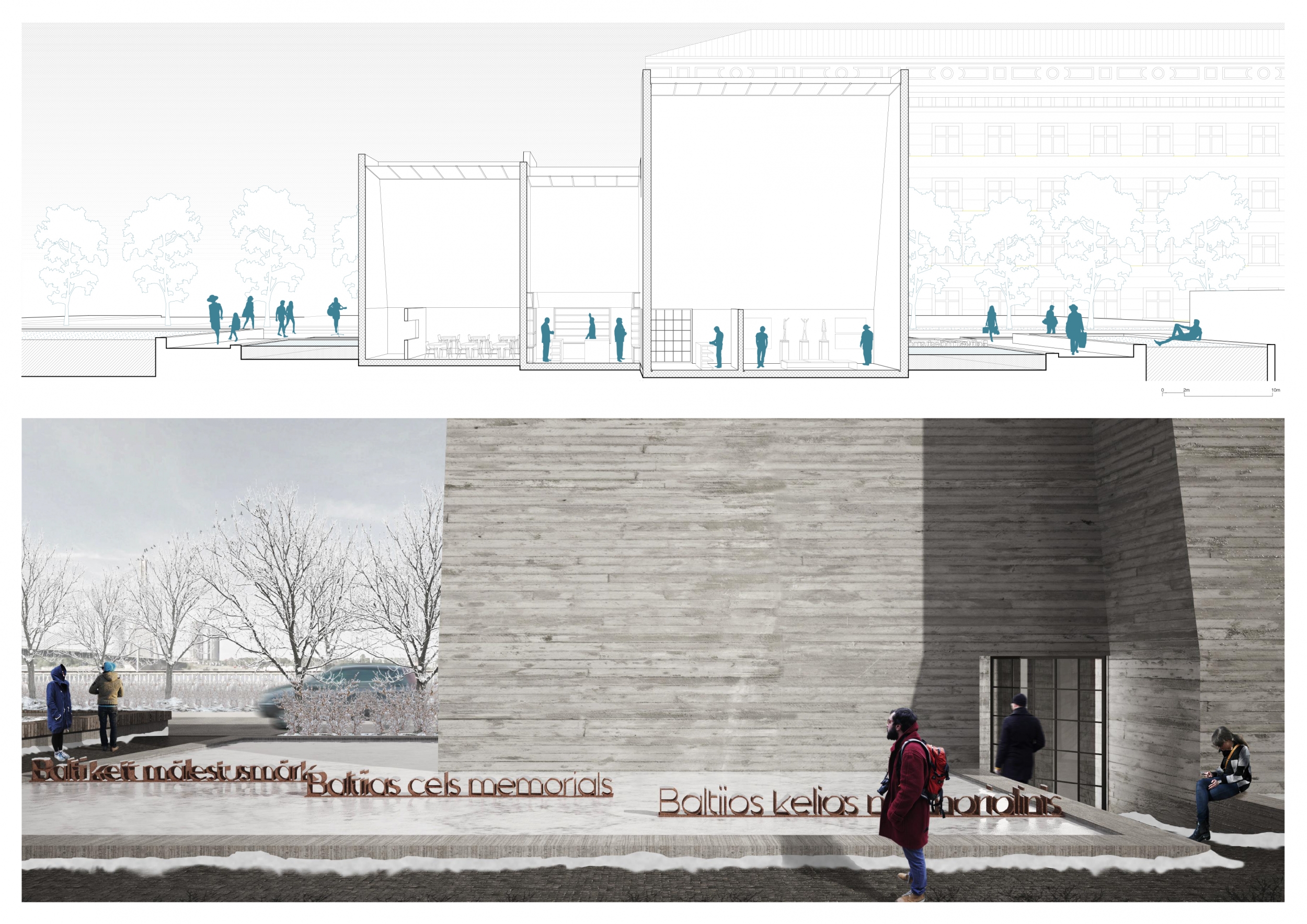 Architecture project // Corten-Steel Walls and Reflective Surfaces ...