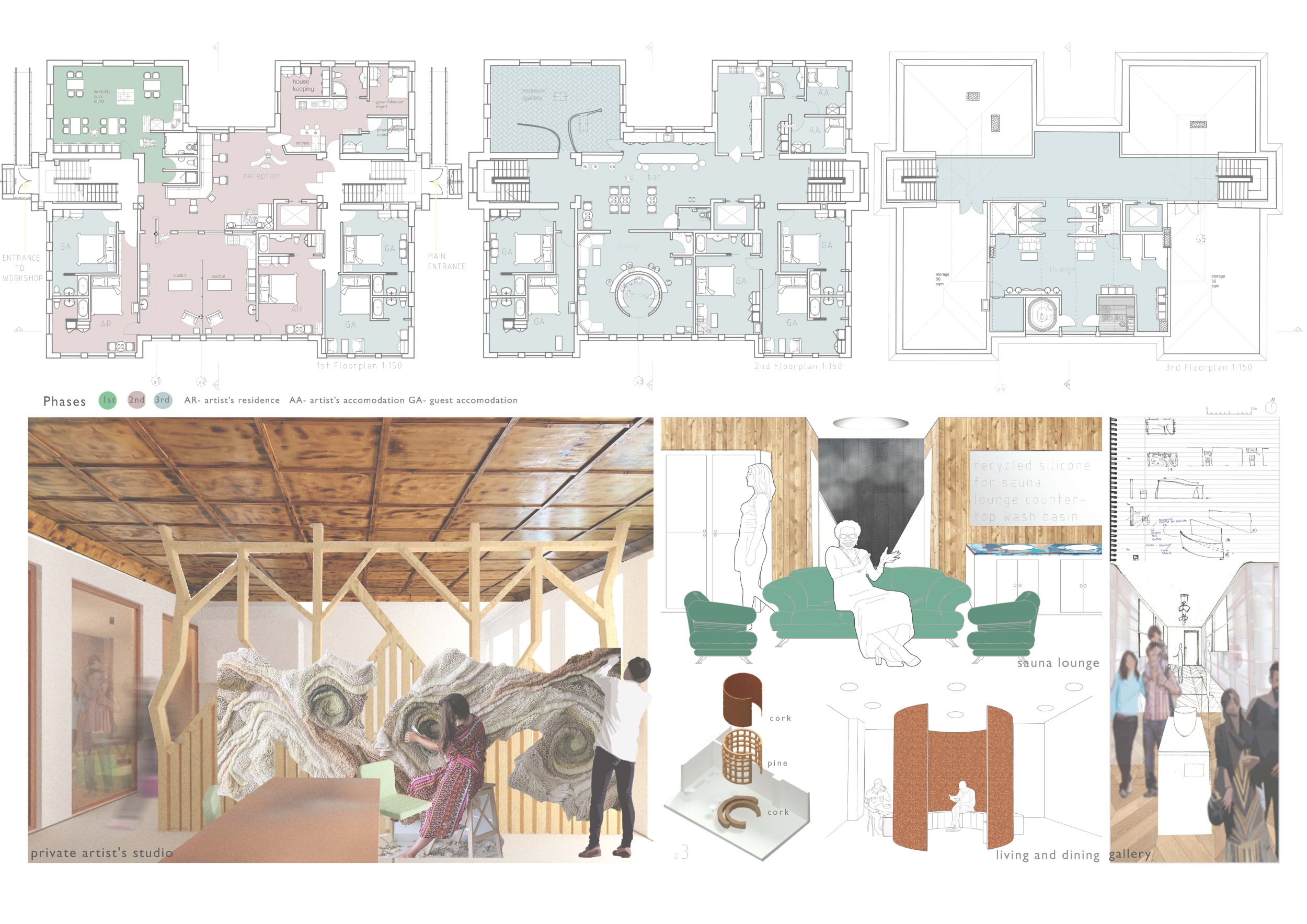 Architecture project // Charred Larch Cladding and Pine Framework ...