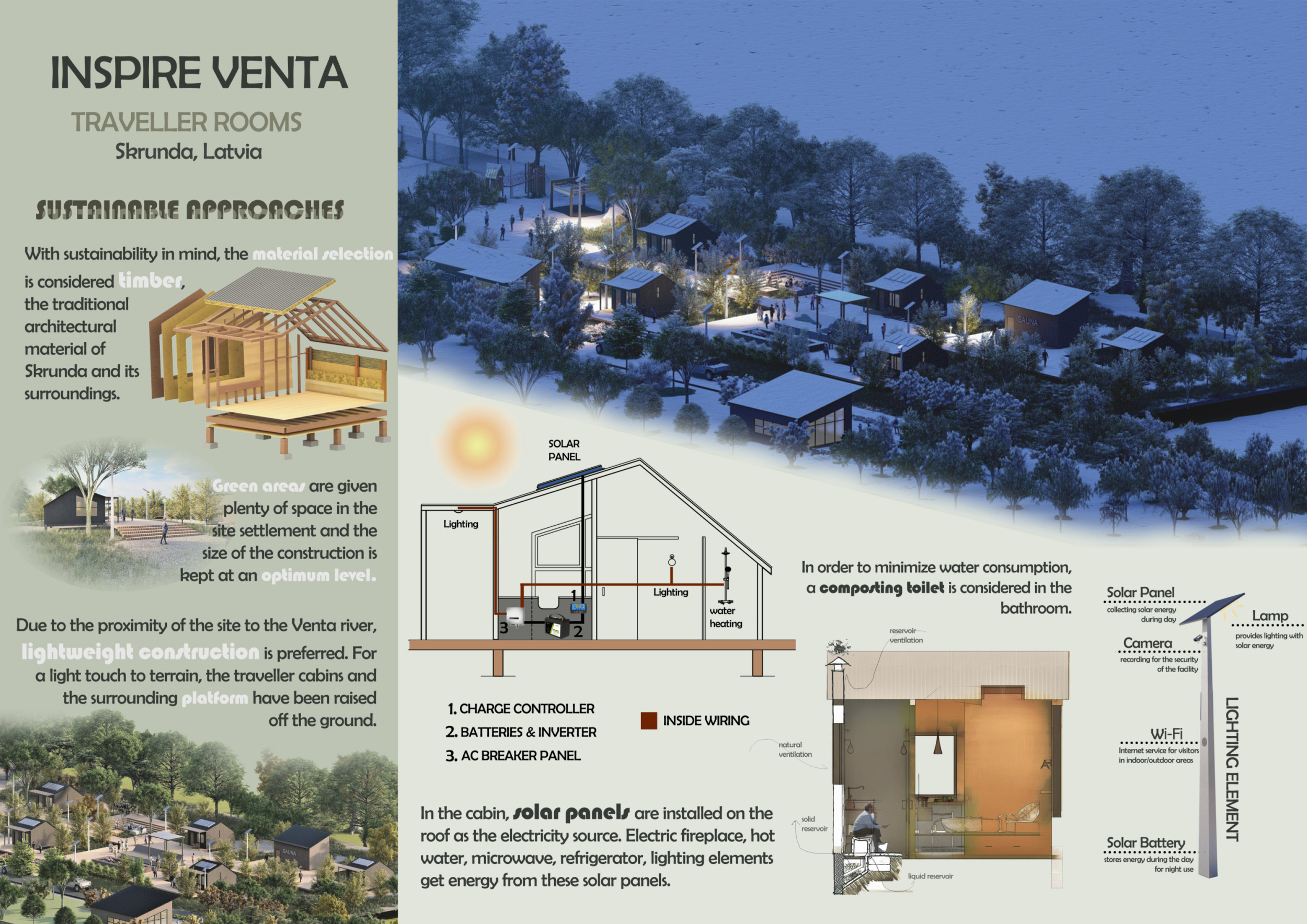 Architecture project // Timber Cabins Elevated Above Nature with Solar ...