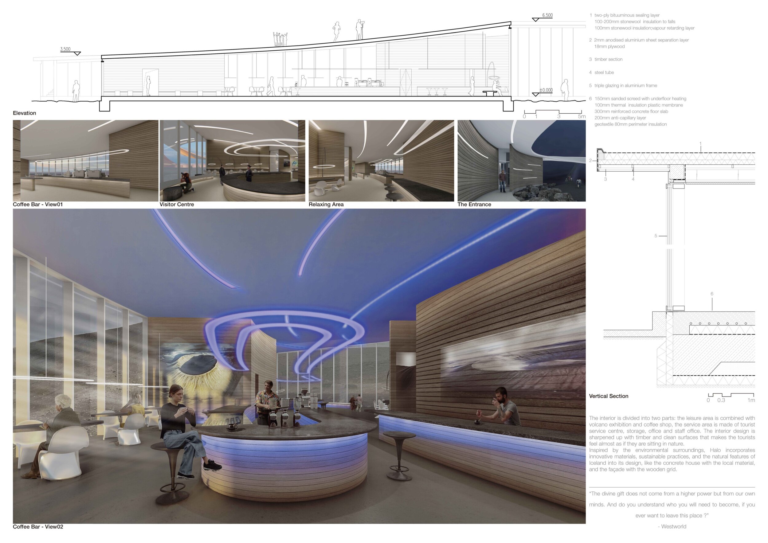 Architecture project // Twisted Roof Structure with Timber Surfaces ...