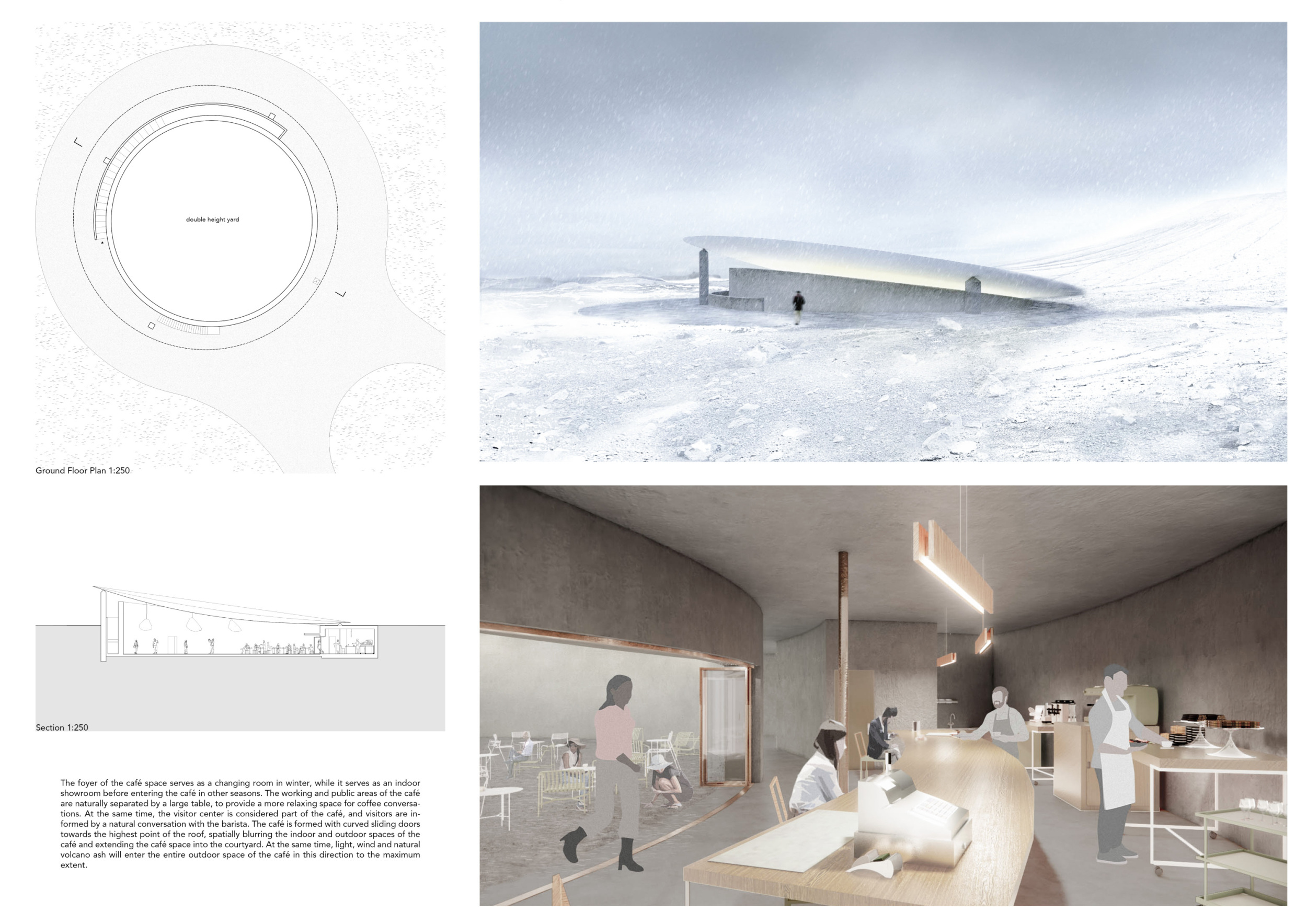 Architecture project // Concave Steel Roof Reflecting Volcanic ...