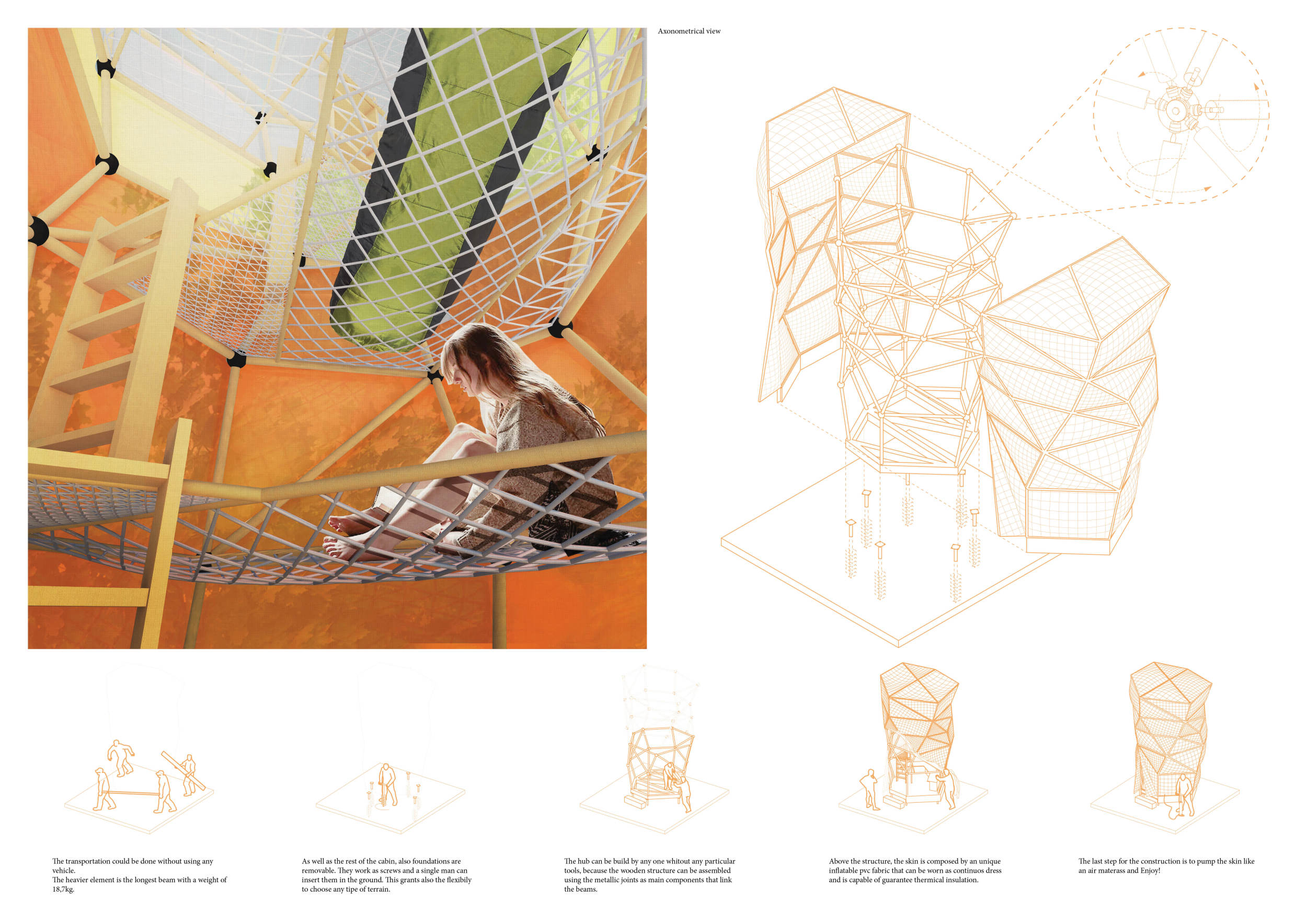 Architecture project // Inflatable Membrane Cabin Embracing Coastal ...