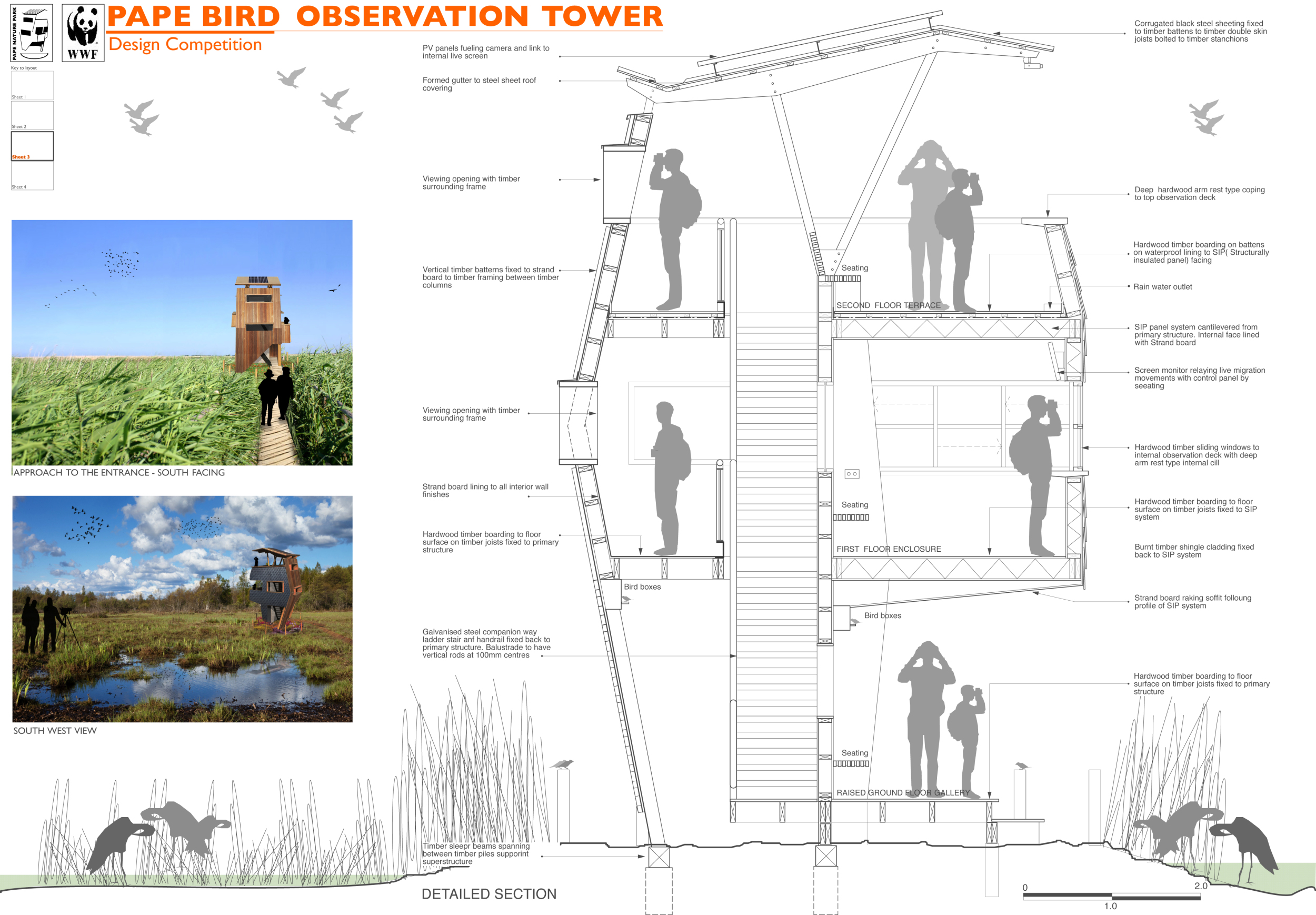 Architecture project // Elevated Viewing Platform Constructed from ...