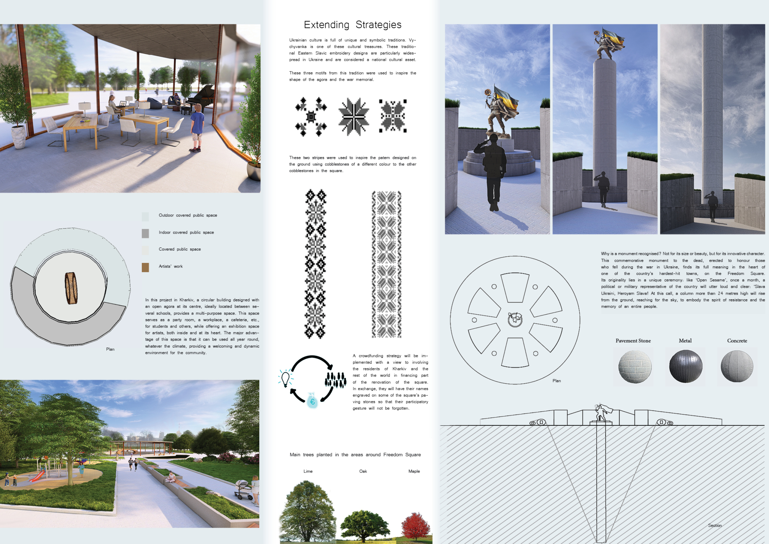 Architecture project // Circular Water Feature Framing Community ...