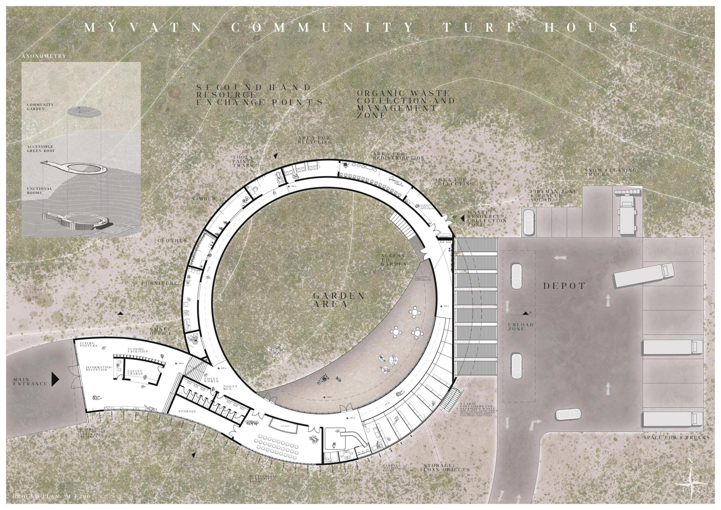 Architecture project // Turf Integration with Community Garden and ...