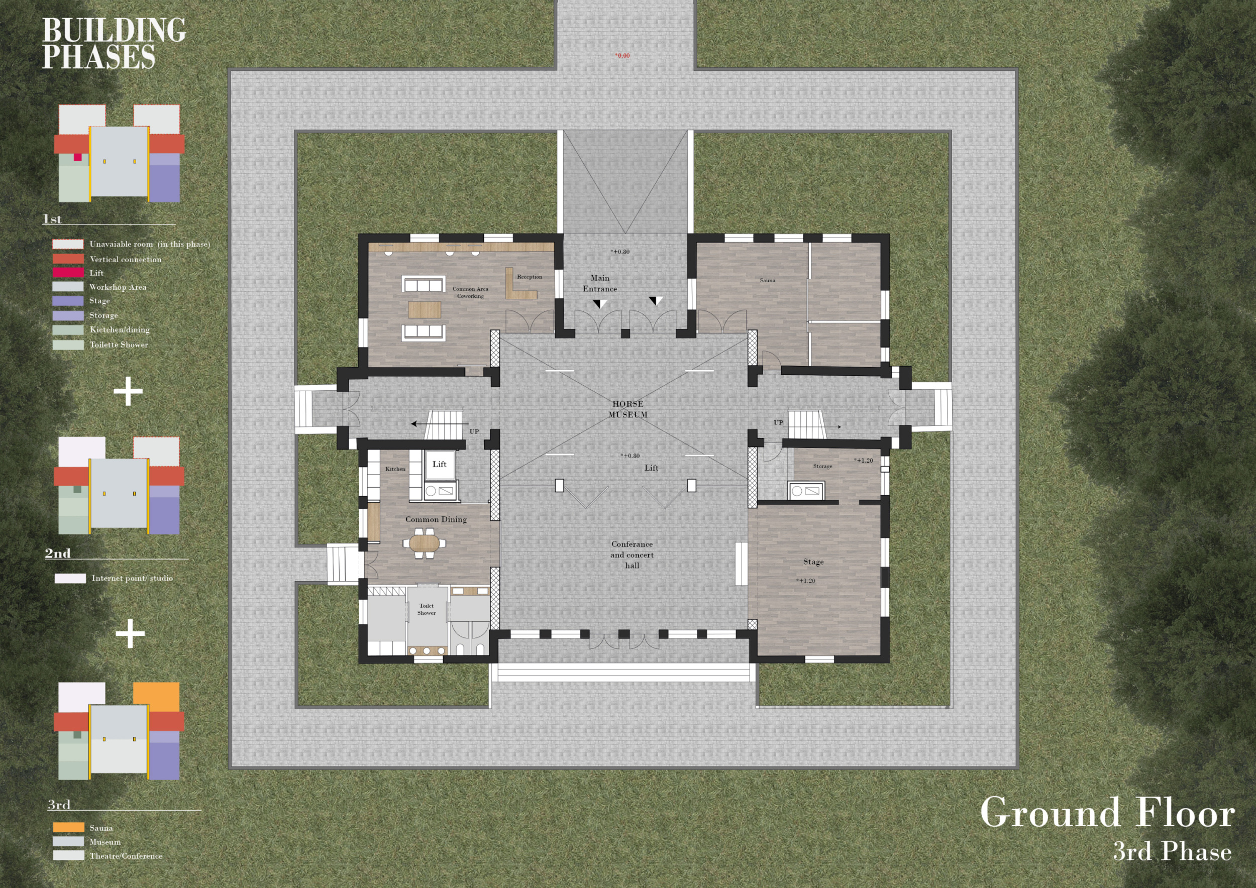 Architecture project // Restored Theatre and X-LAM Structure Transform ...