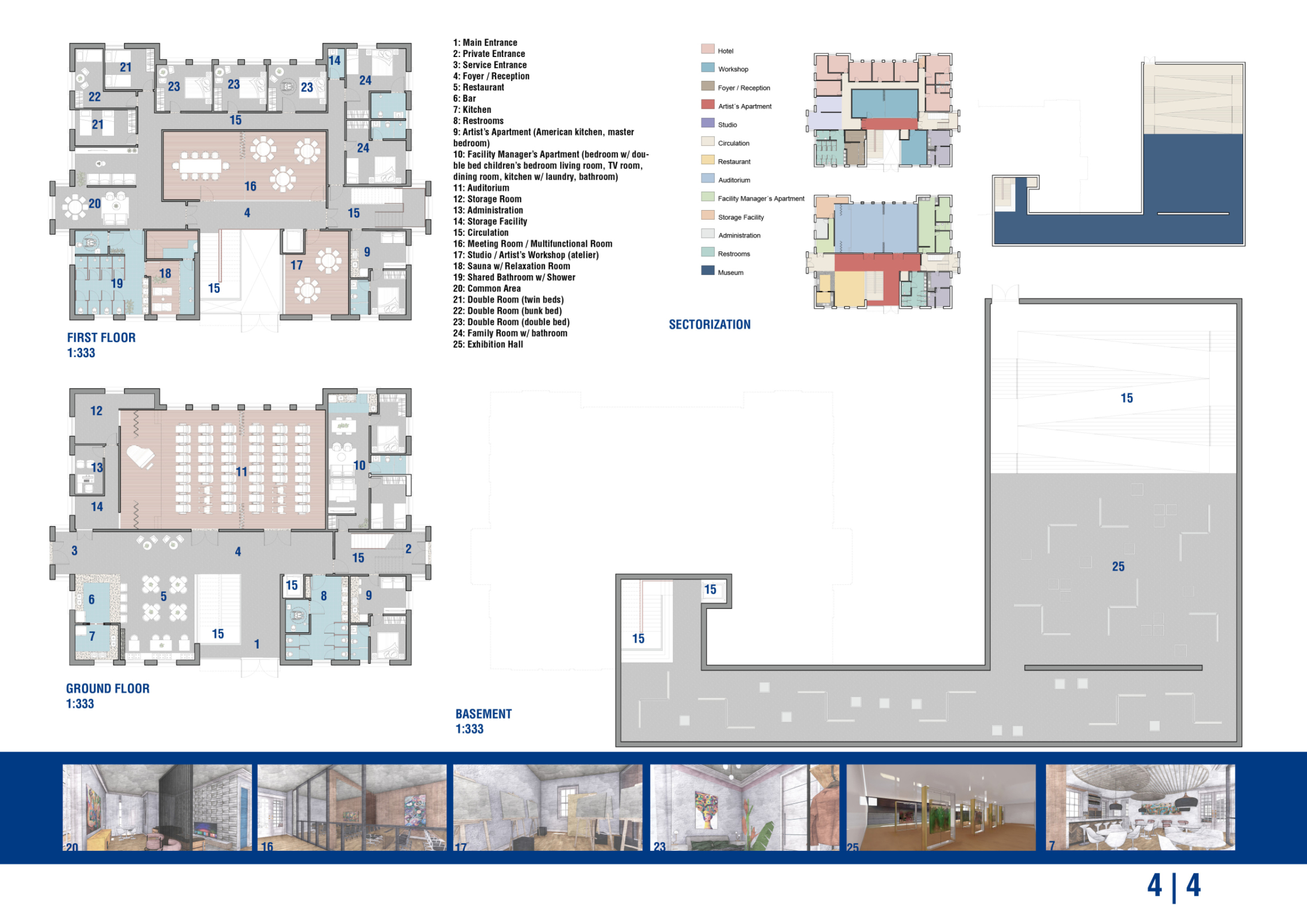 Architecture project // Community Hub Featuring Subterranean Spaces and ...