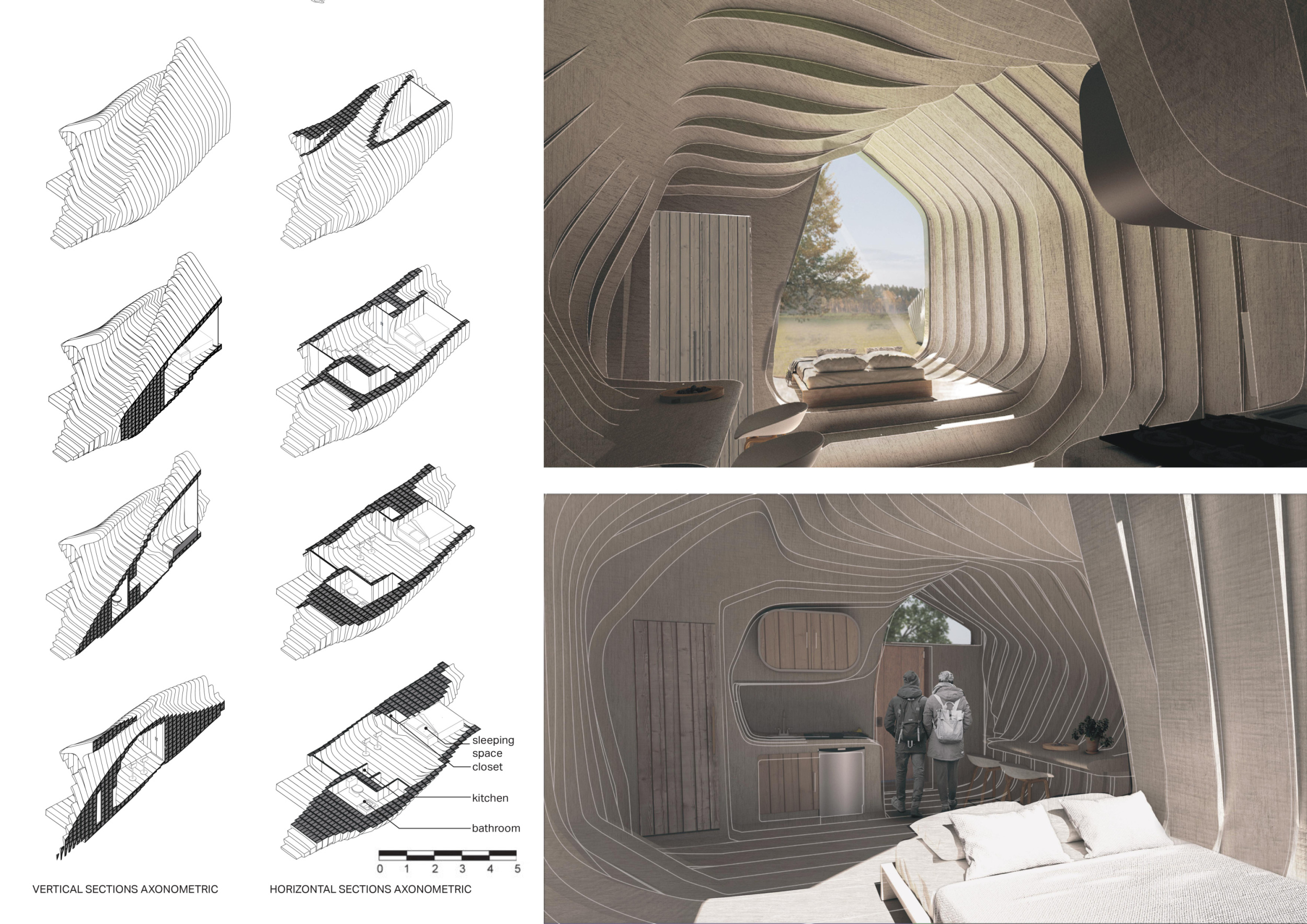 Architecture project // Tree Bark Huts with 3d-Printed Geopolymer ...