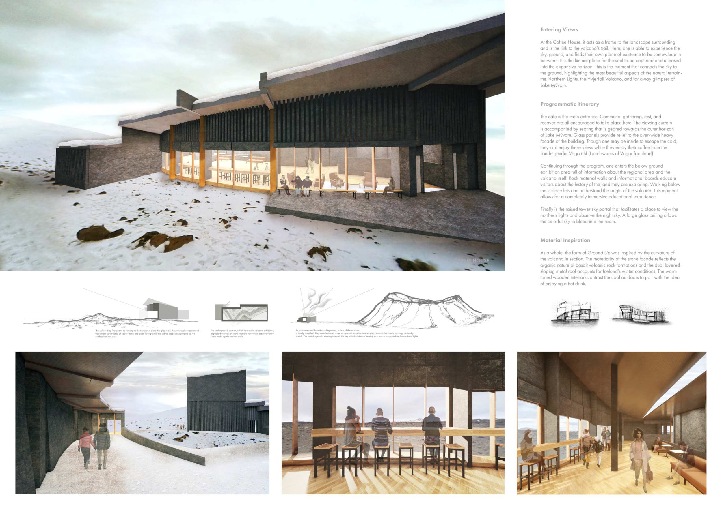 Architecture project // Framing Views with Basalt and Wood in a ...