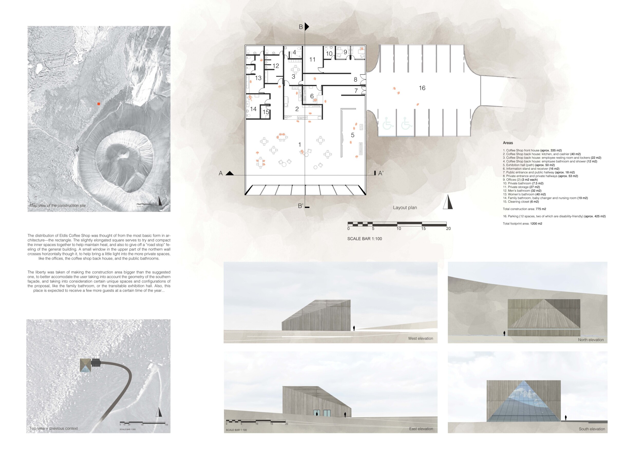 Architecture project // Inclined Window Framing Natural Views in a Warm ...