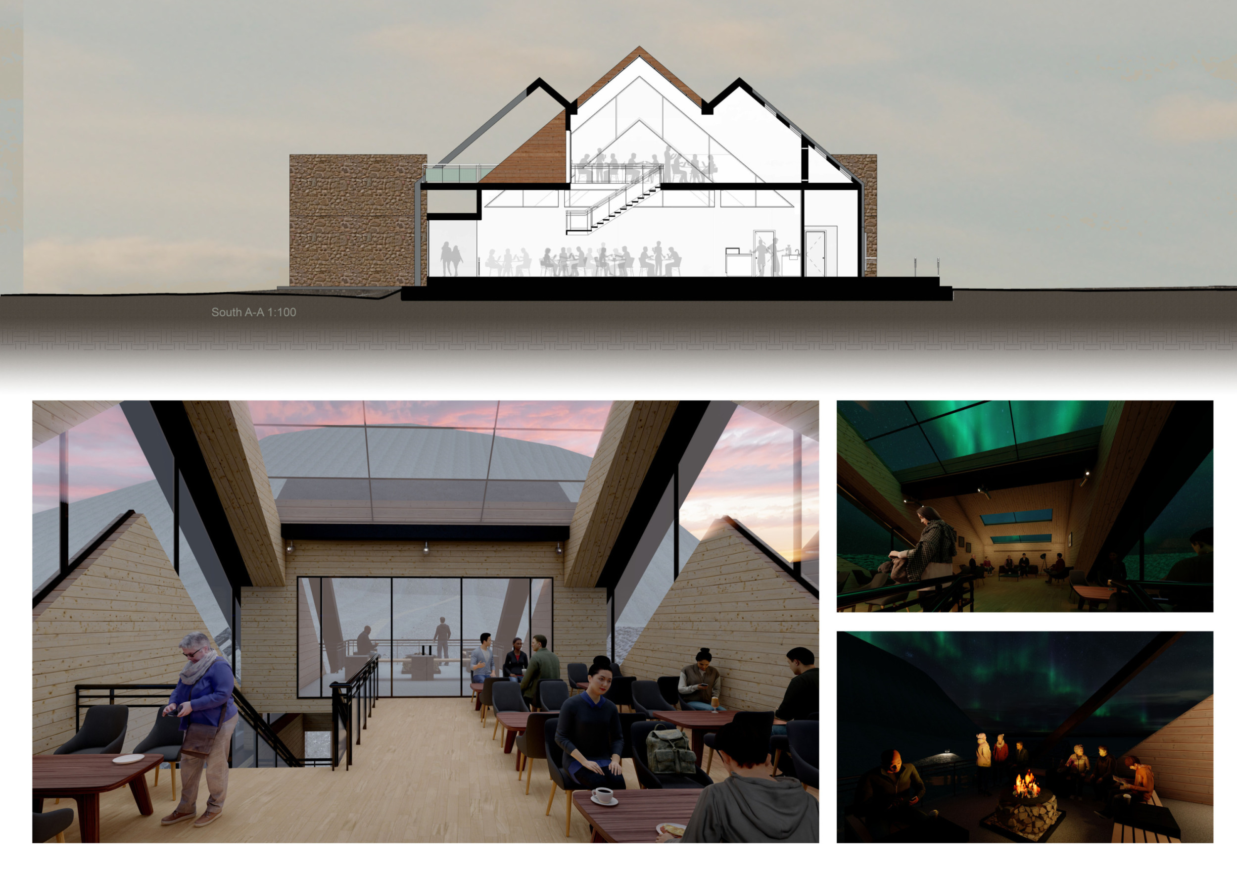 Architecture project // Turf Overlay and Stone Mass in a Community ...