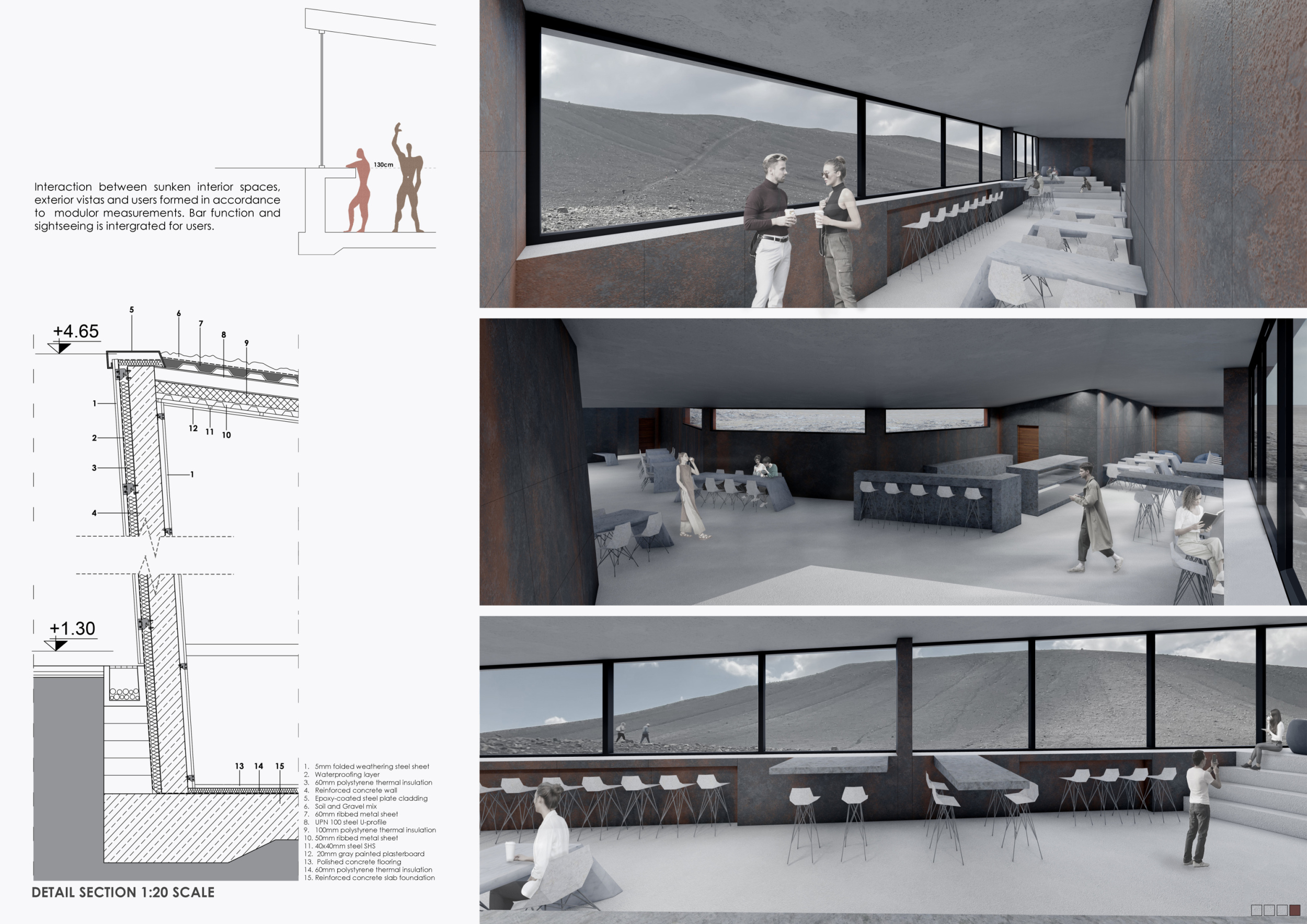Architecture project // Weathering Steel Walls and Tuff Roofs Embrace ...