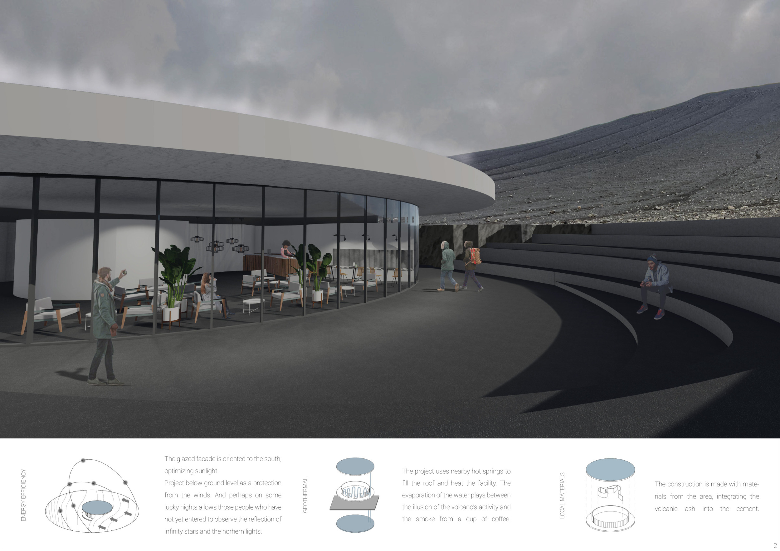 Architecture project // Volcanic Ash Structure Offering Immersive Views ...