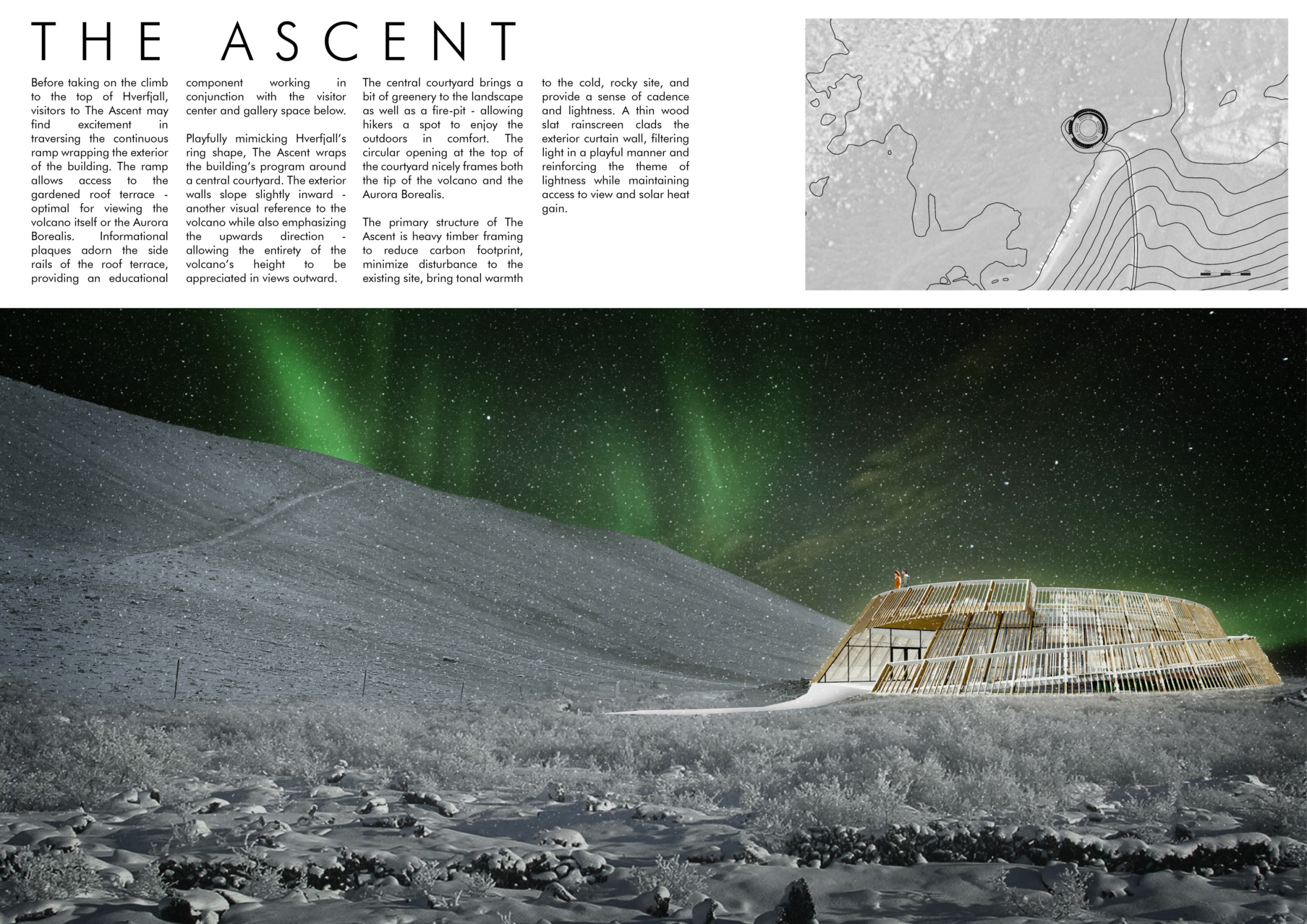 Architecture project // Inward Sloping Timber Structure Connecting ...