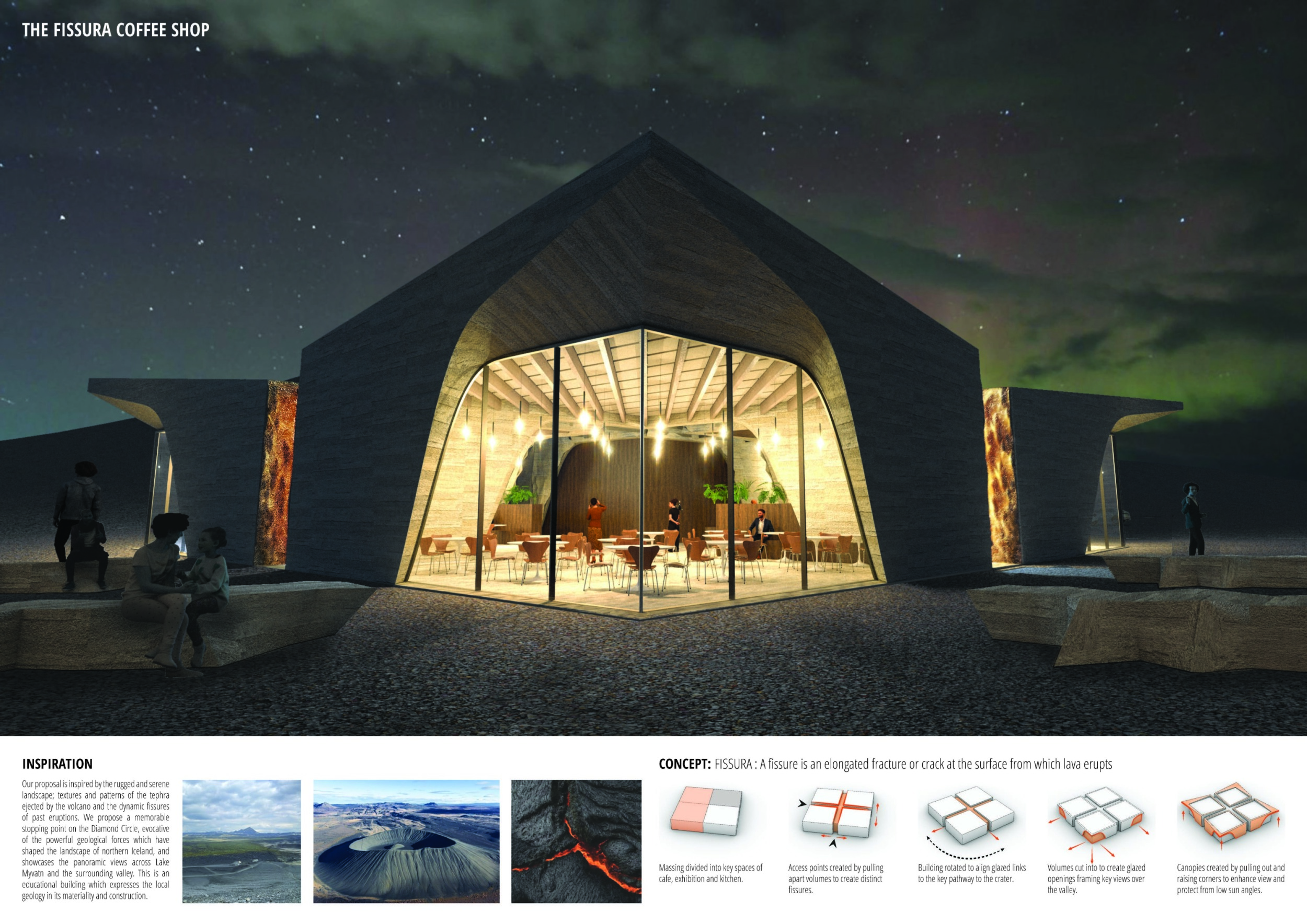 Architecture project // Fissure-Inspired Design Utilizing Rammed Earth ...