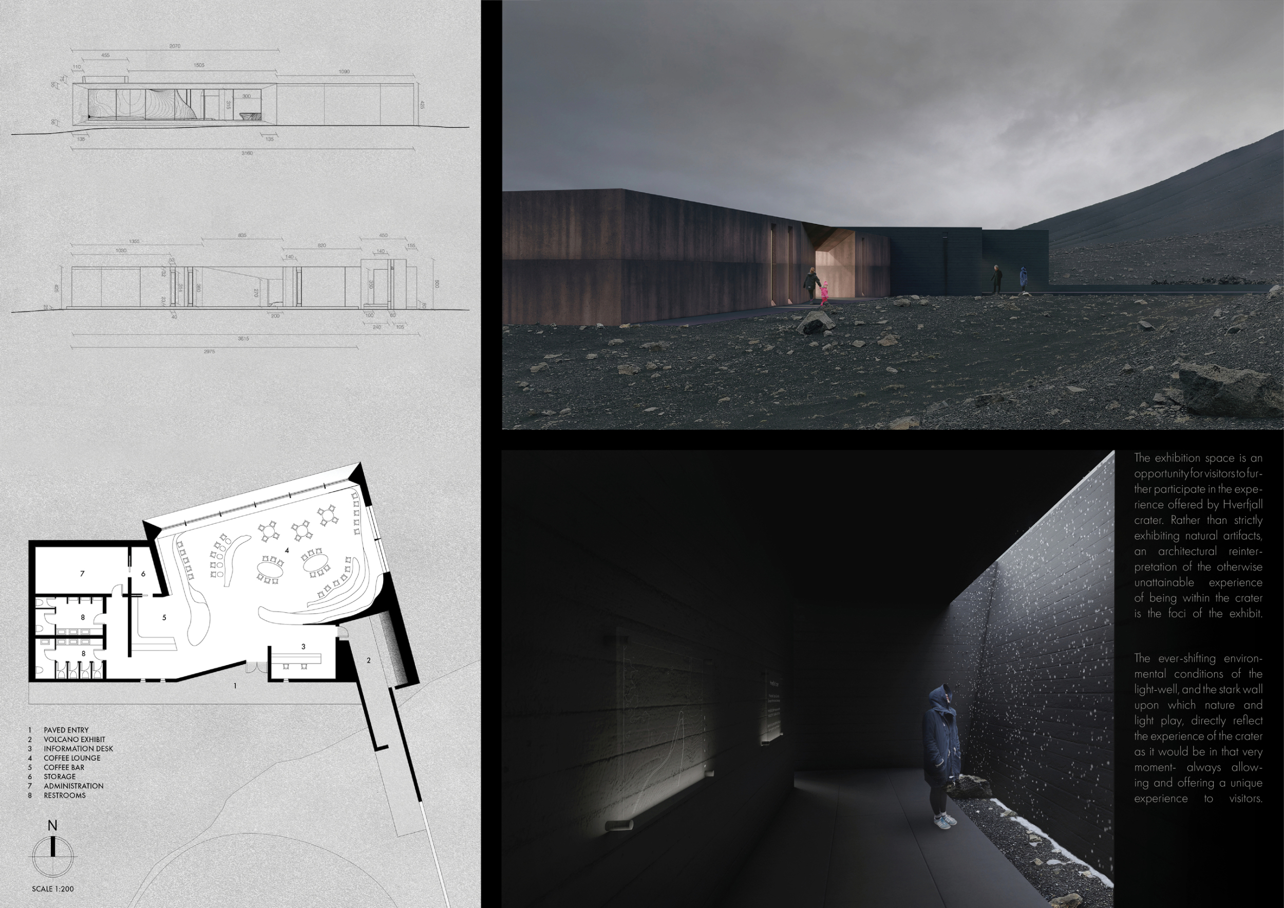 Architecture project // Warmth Within an Earthen Fissure Crafted from ...