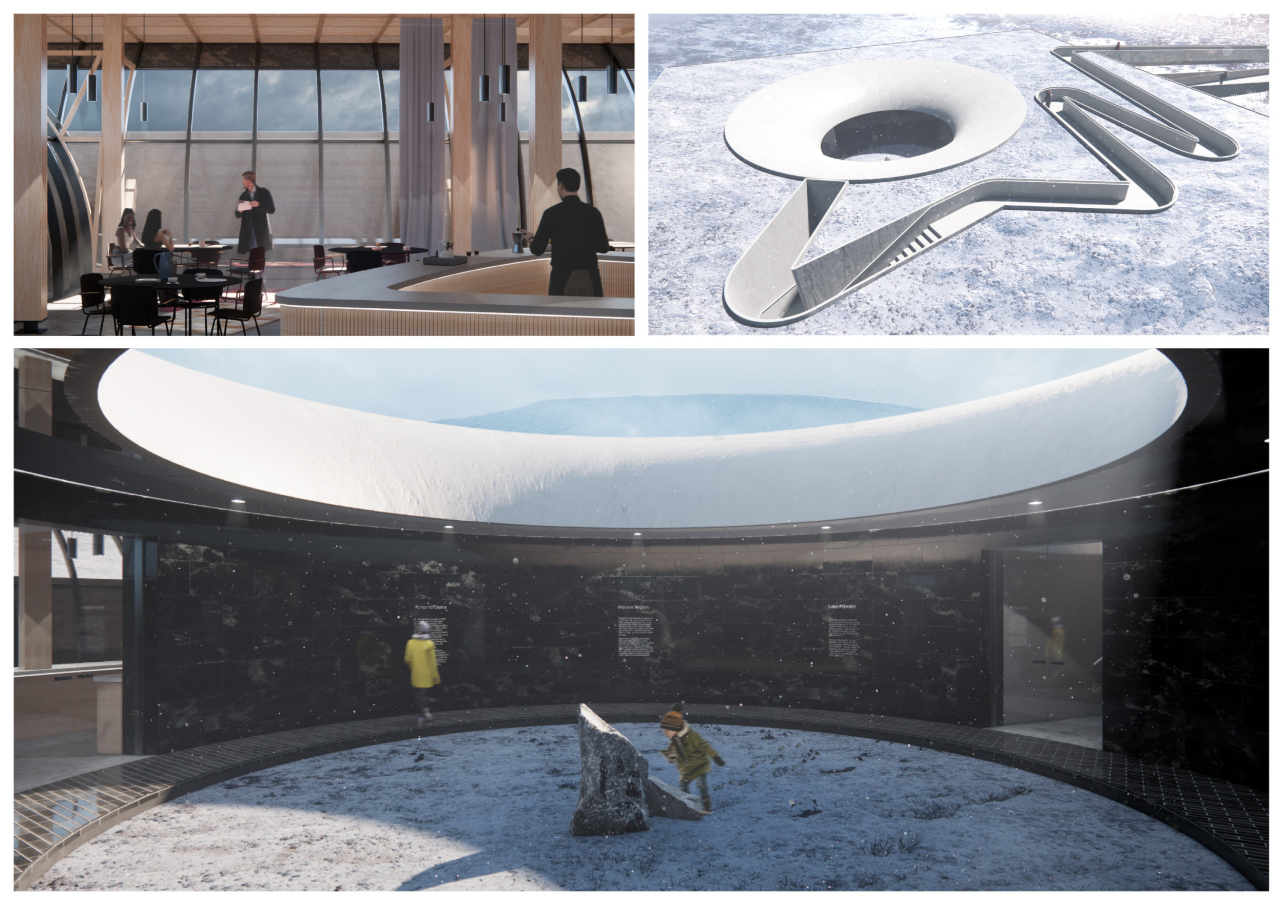 Architecture project // Inverted Oculus Framing Volcanic Landscapes ...