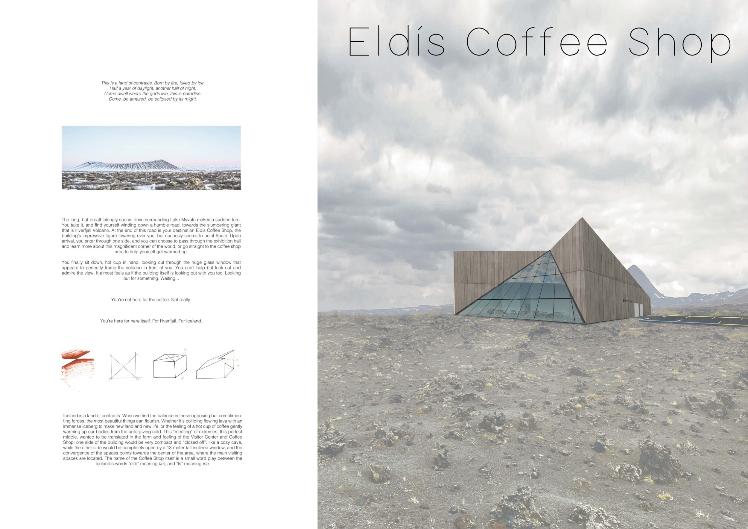 Architecture project // Inclined Window Framing Natural Views in a Warm ...