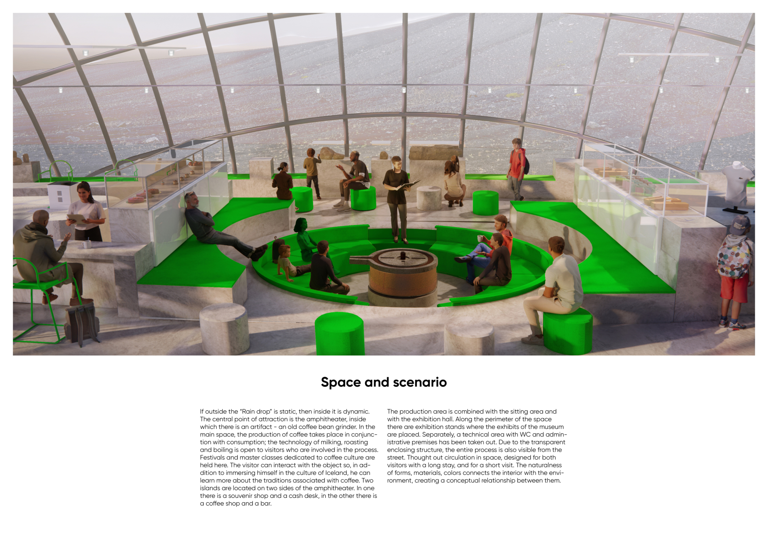 Architecture project // Fluid Etfe Canopy Overlooks Volcanic Landscape ...