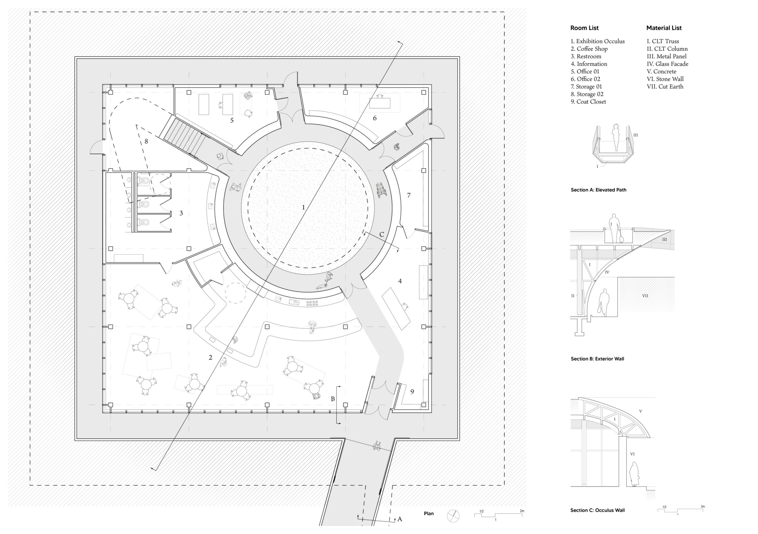 Architecture project // Inverted Oculus Framing Volcanic Landscapes ...