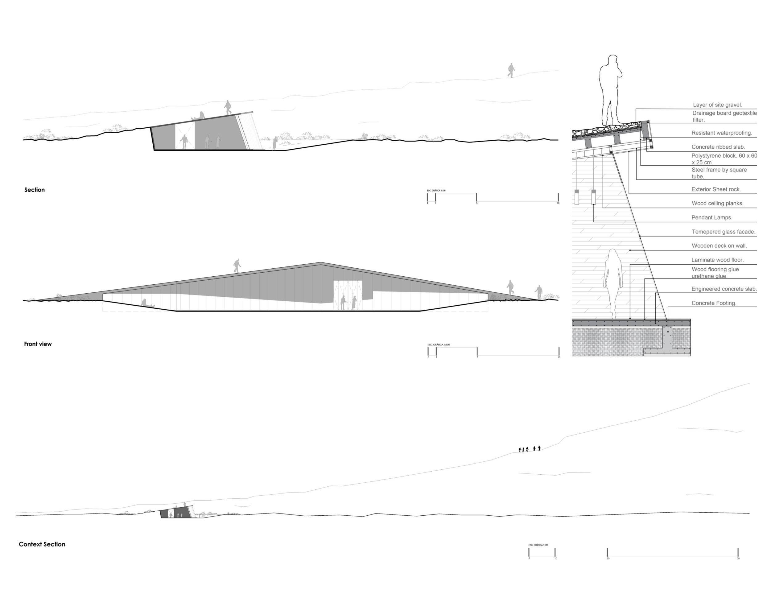 Architecture project // Geothermal Insights Through Tempered Glass and ...