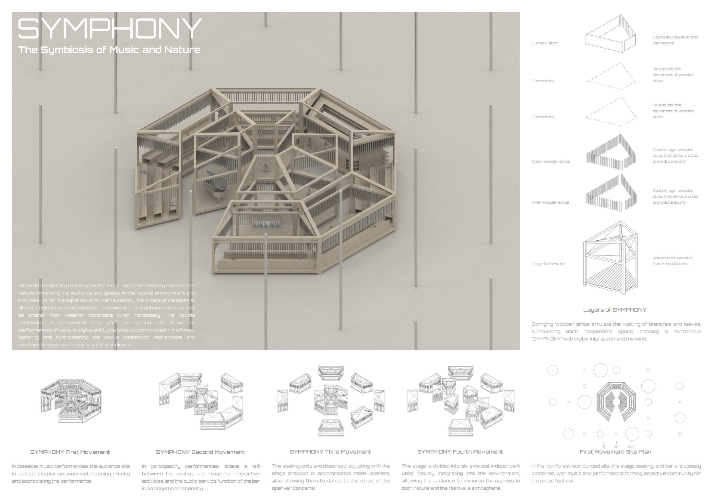 Architecture project // Charred Wood and Modular Stages Creating ...