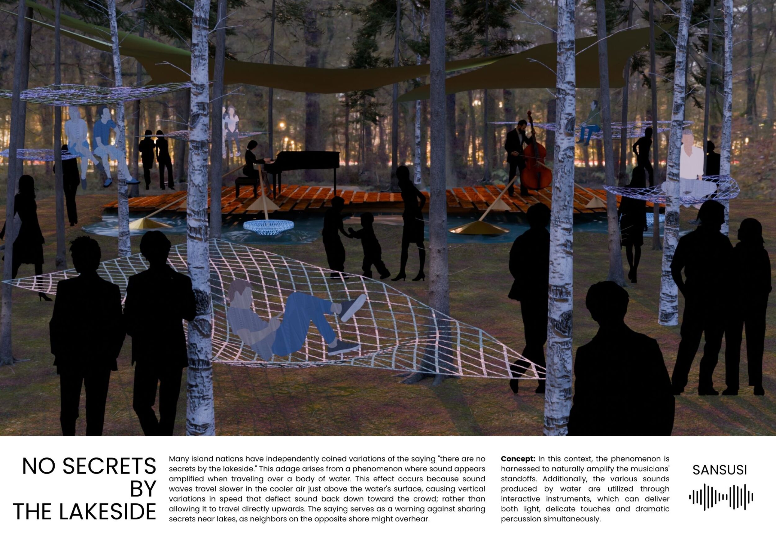 Architecture project // Soundwave-Inspired Floating Stage Constructed ...