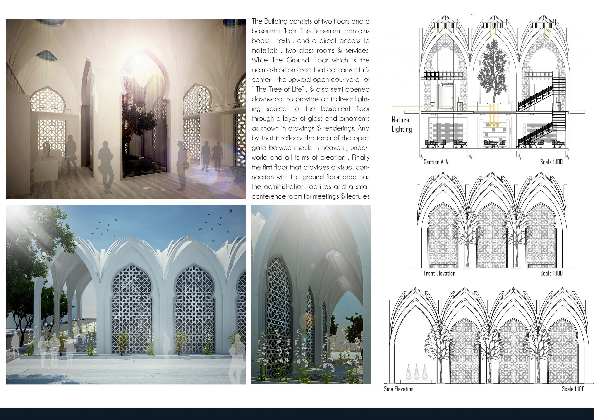Architecture project // Courtyard Memorial Crafted with Zellige Tiles ...