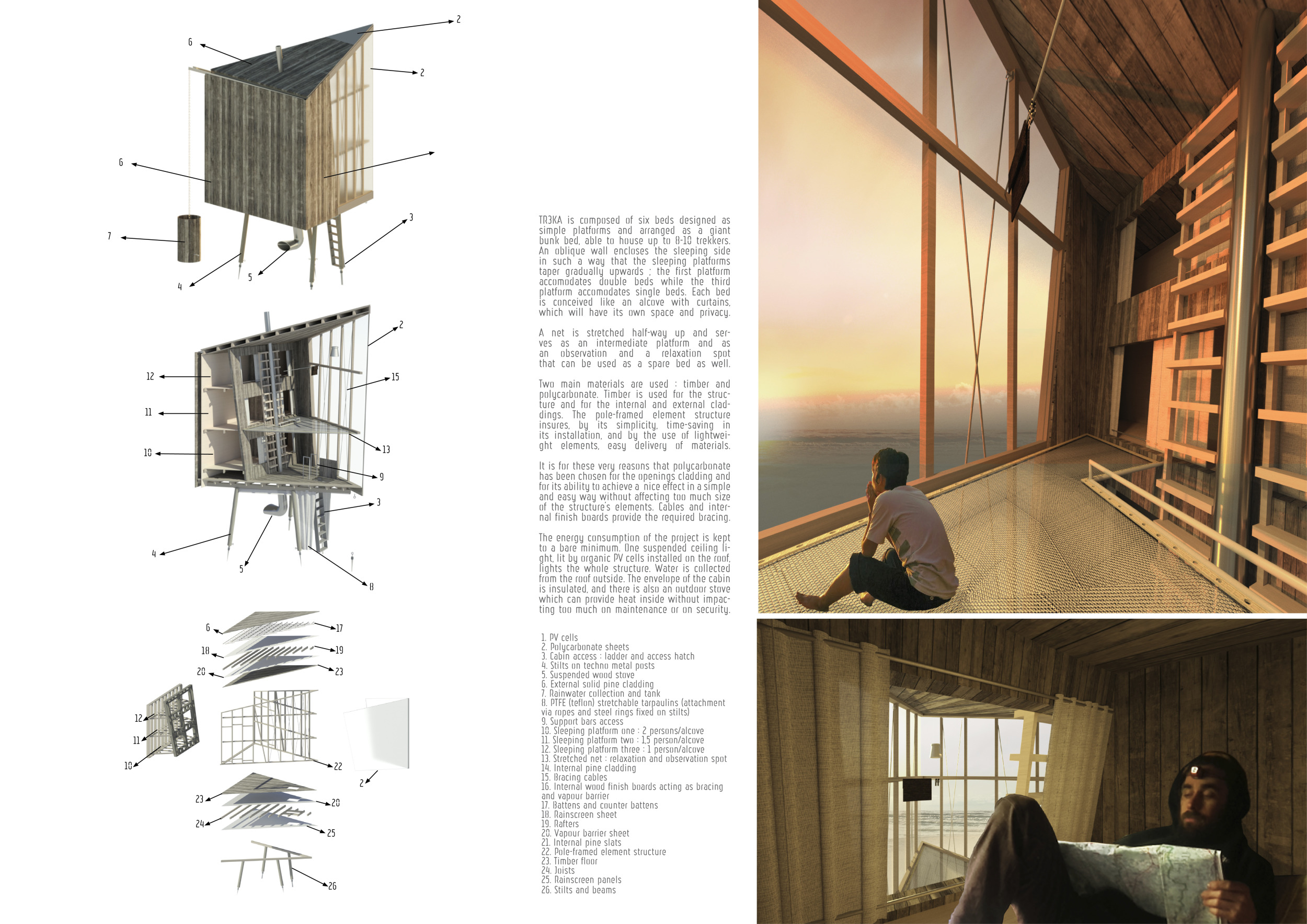 Architecture project // Triangular Cabins Featuring Plywood and ...