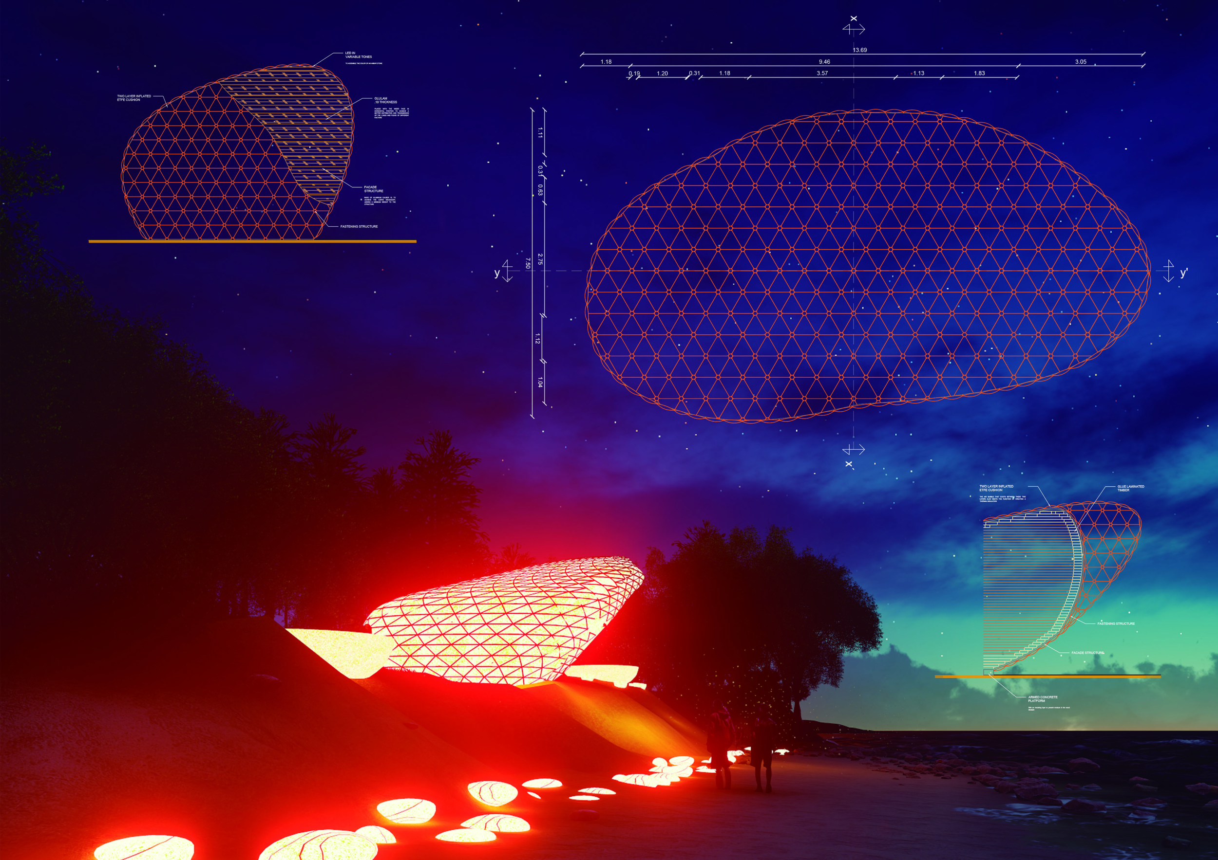 Architecture project // Translucent Polycarbonate Cabins Set Within ...