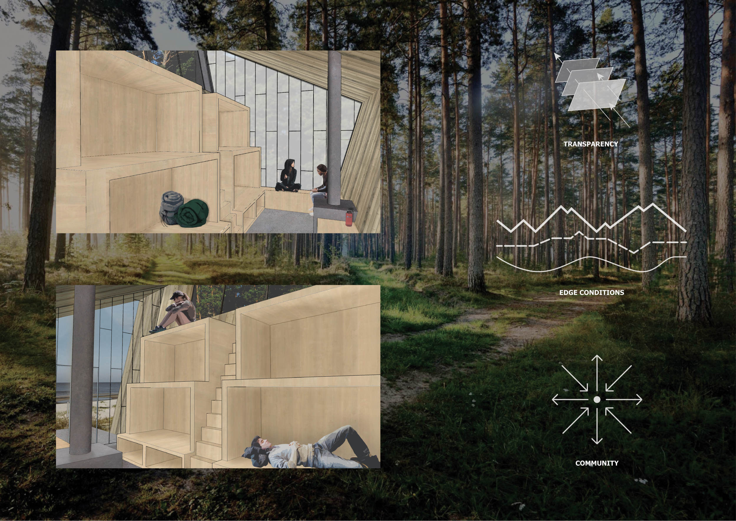Architecture project // Folded Roof Structure Crafted from Local Timber ...