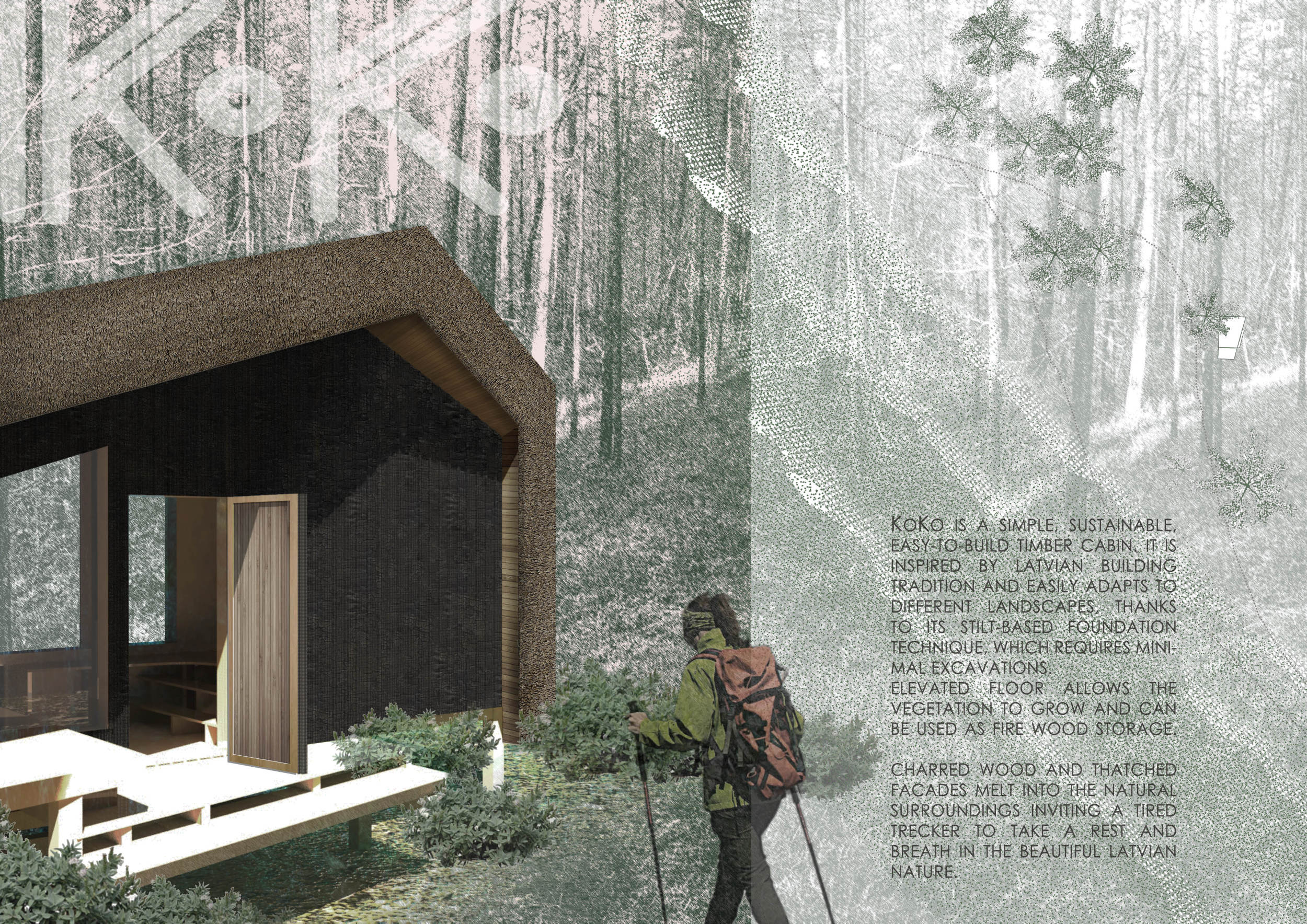 Architecture project // Charred Wood Cladding and Thatched Roof Define ...