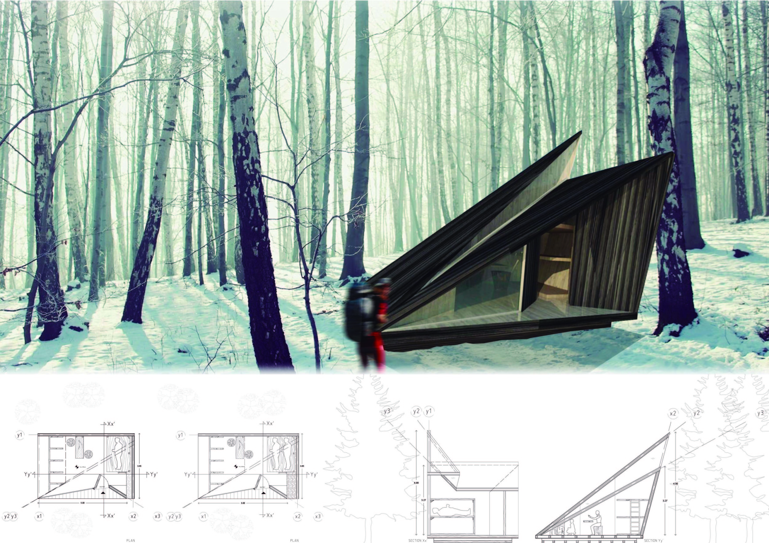 Architecture project // Embracing Natural Harmony with Slanted Birch ...