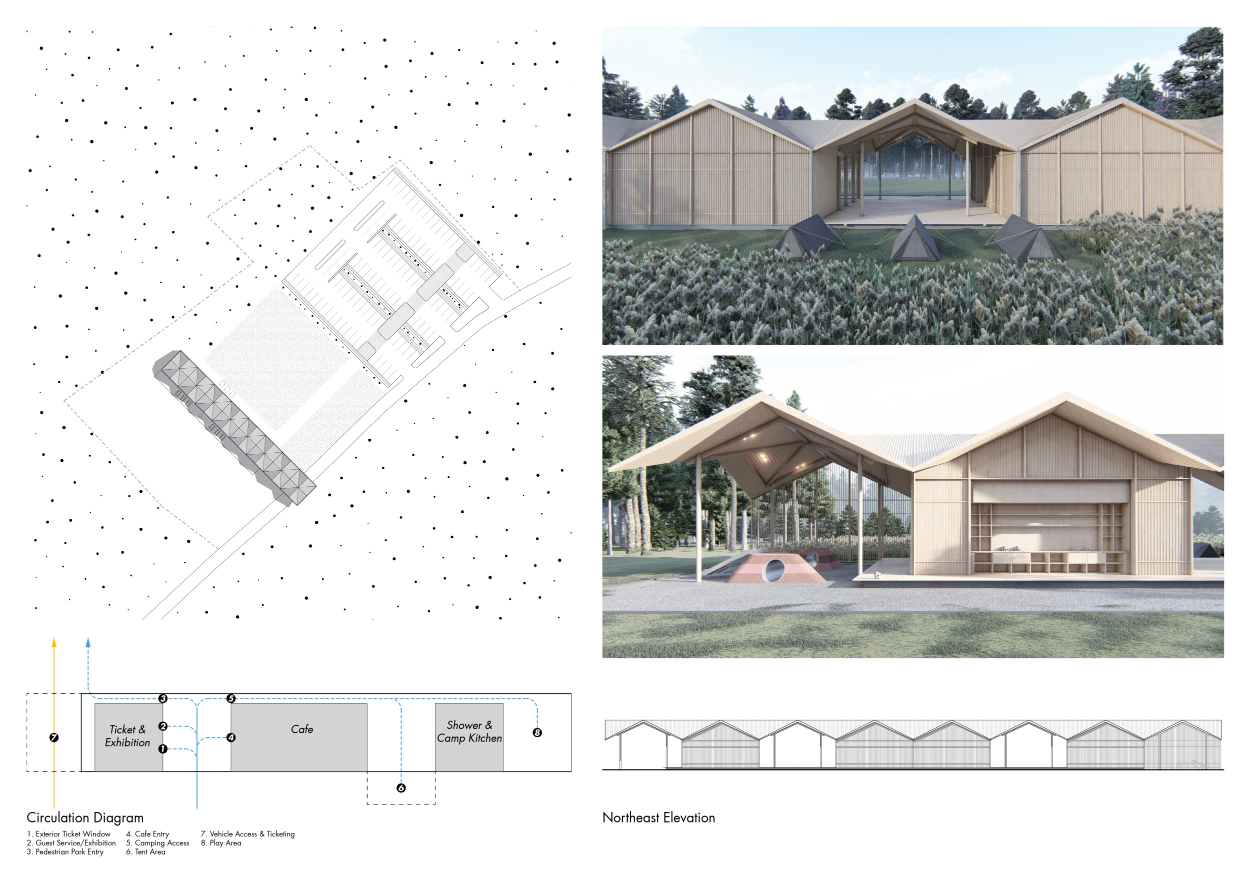 Architecture project // Natural Pine Modules Interacting with the Bog ...