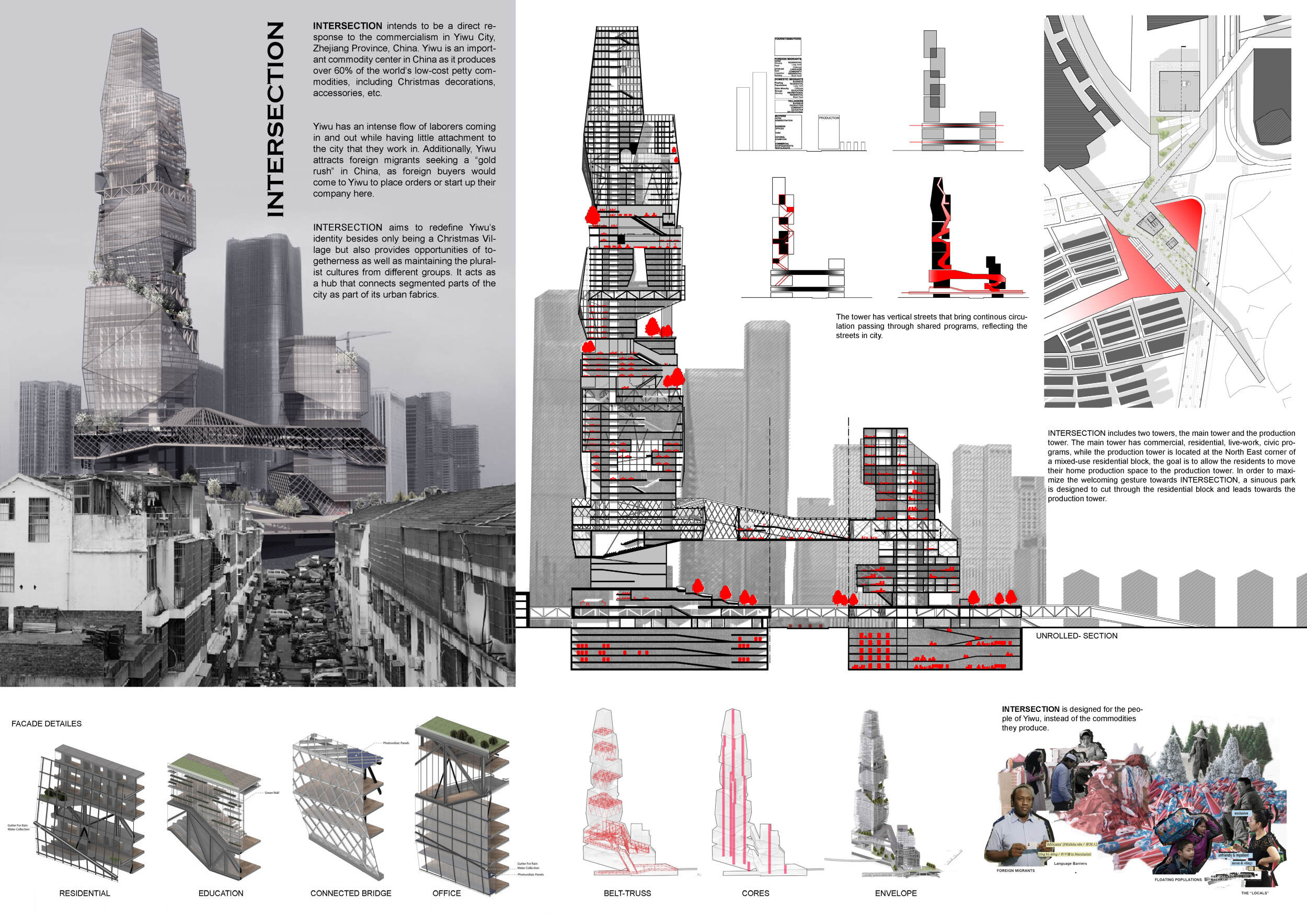 Architecture project // Cultural Exchange Through Vertical Streets and ...