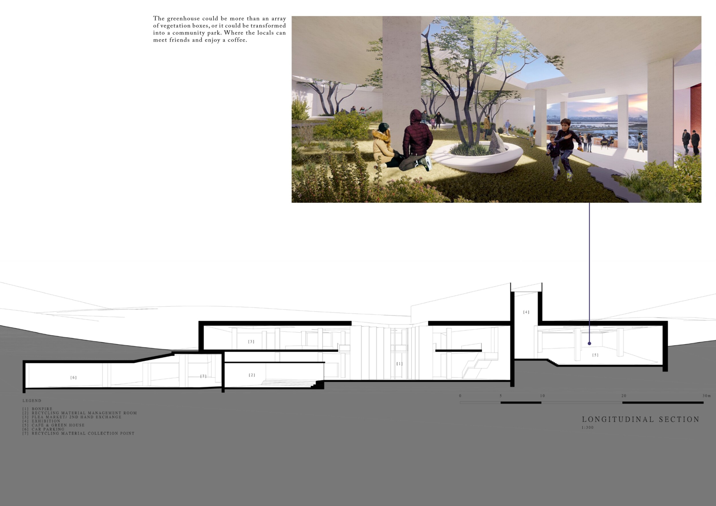 Architecture project // Textured Concrete Walls Framing Community ...