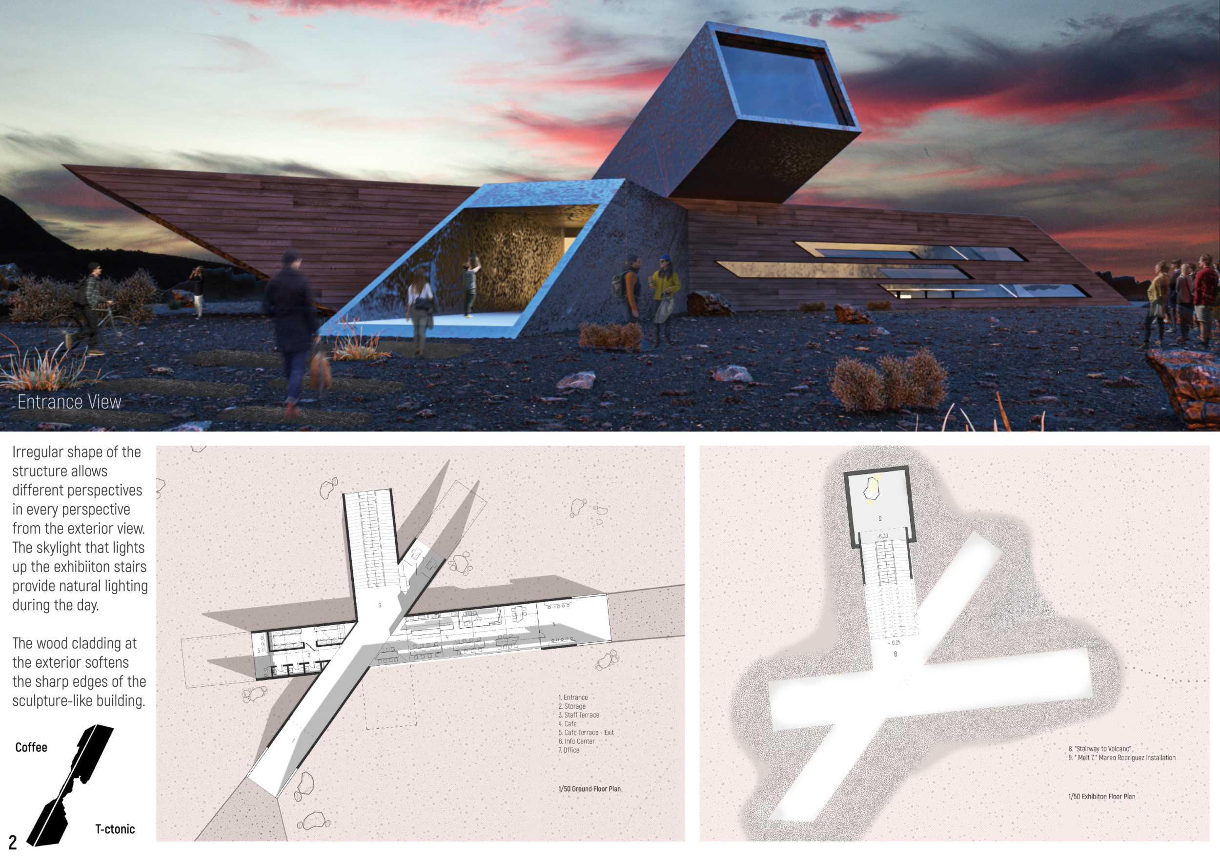 Architecture project // Tectonic Granite and Timber Structure ...